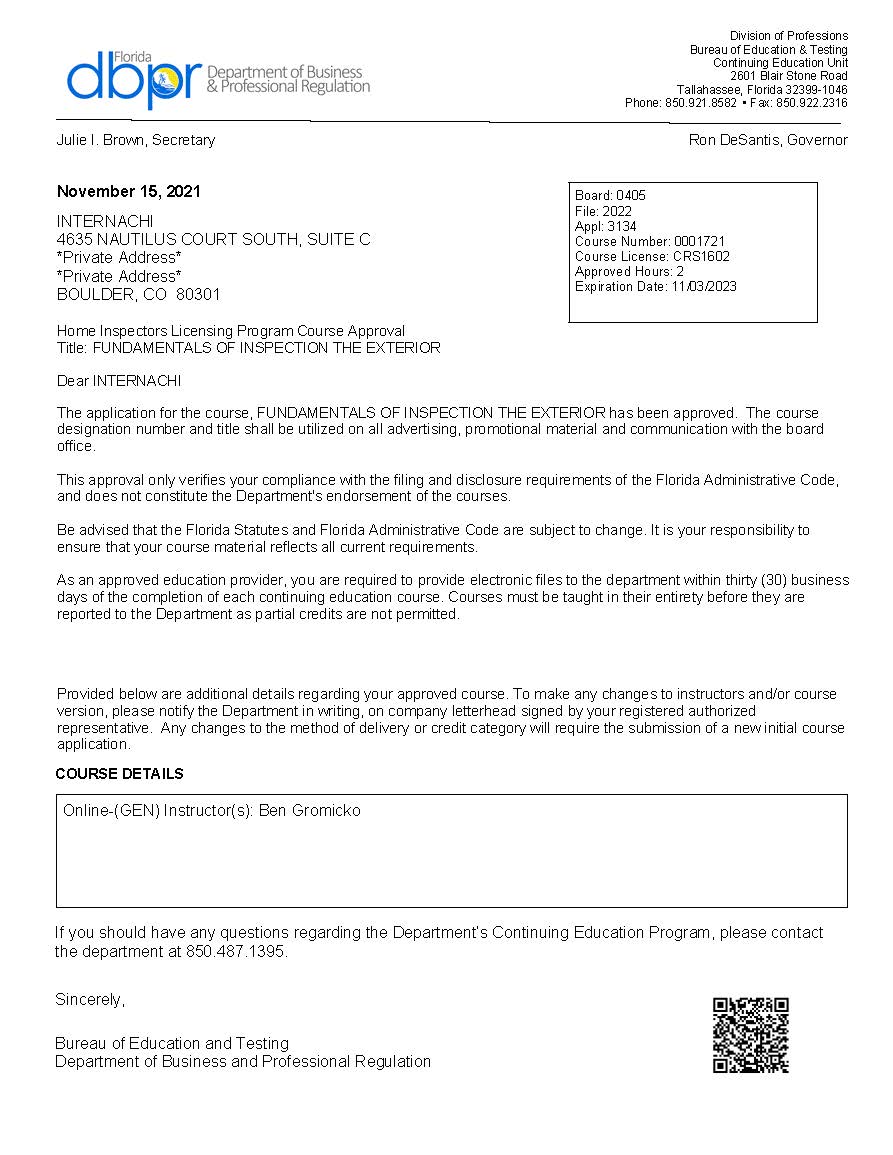 Become a Licensed Home Inspector in Florida - InterNACHI®