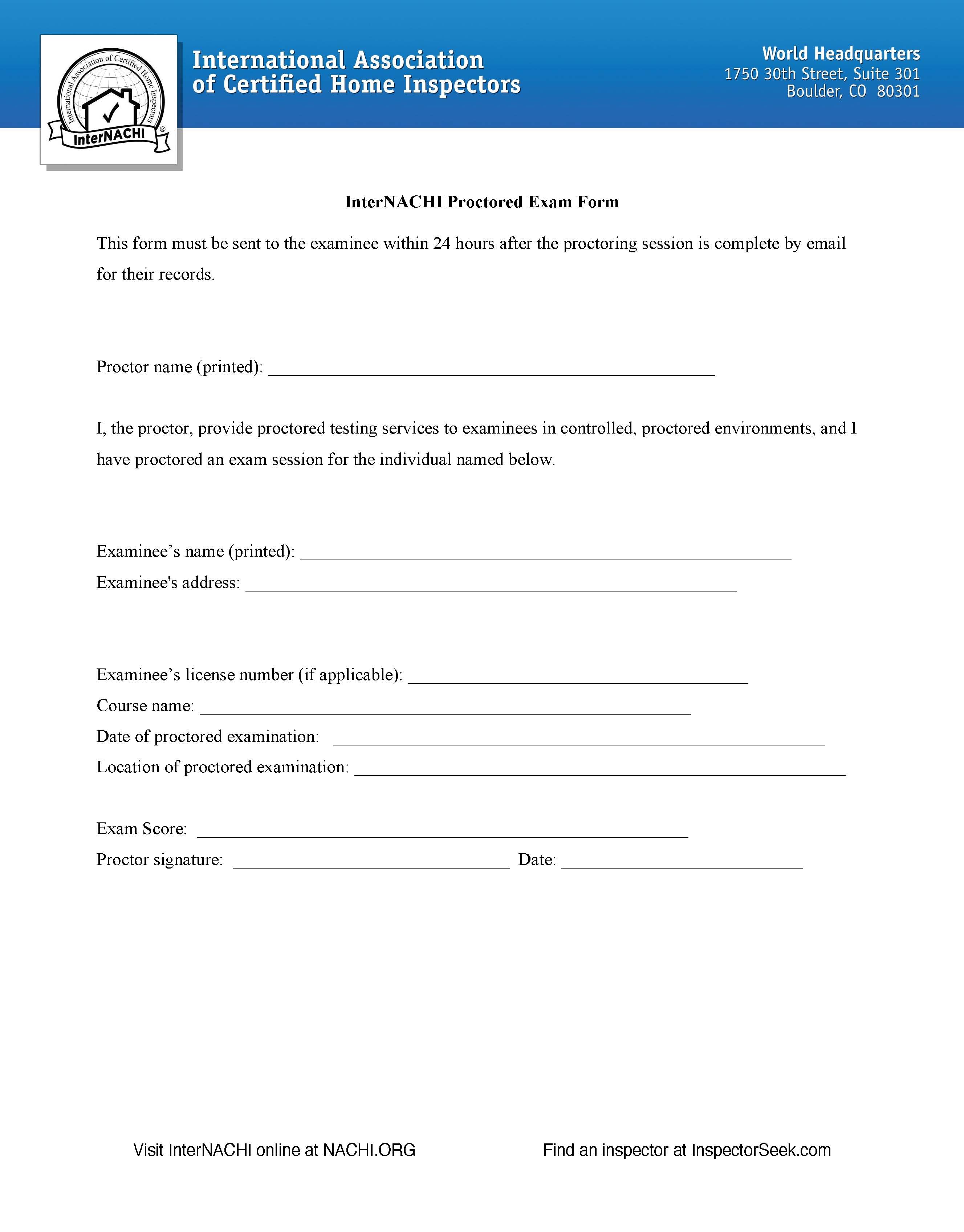 InterNACHI Certified Proctor Logo