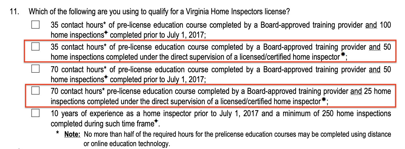 Virginia Pre-Licensing Training Details - InterNACHI®