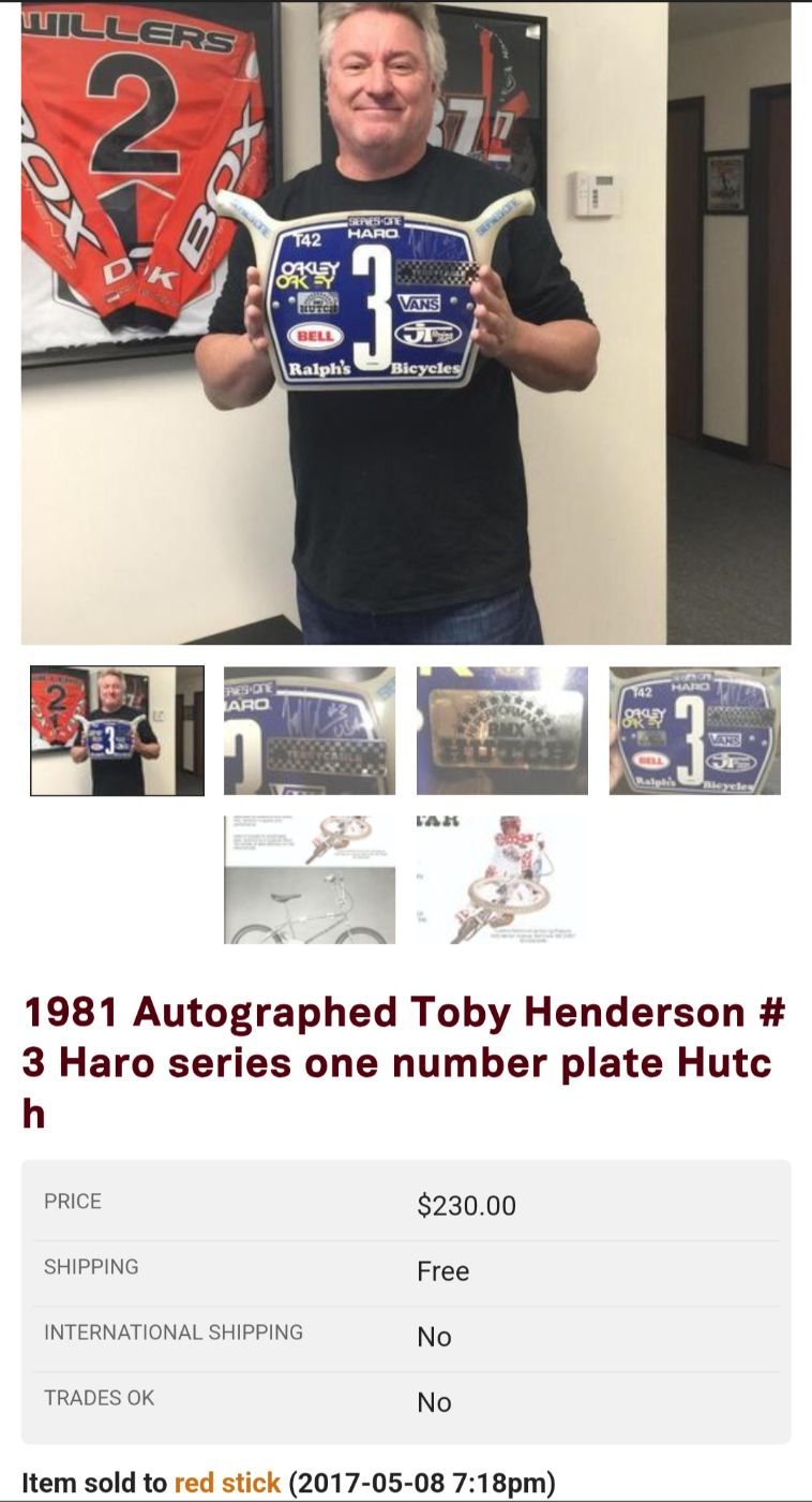 Toby Henderson plate - BMXmuseum.com Forums