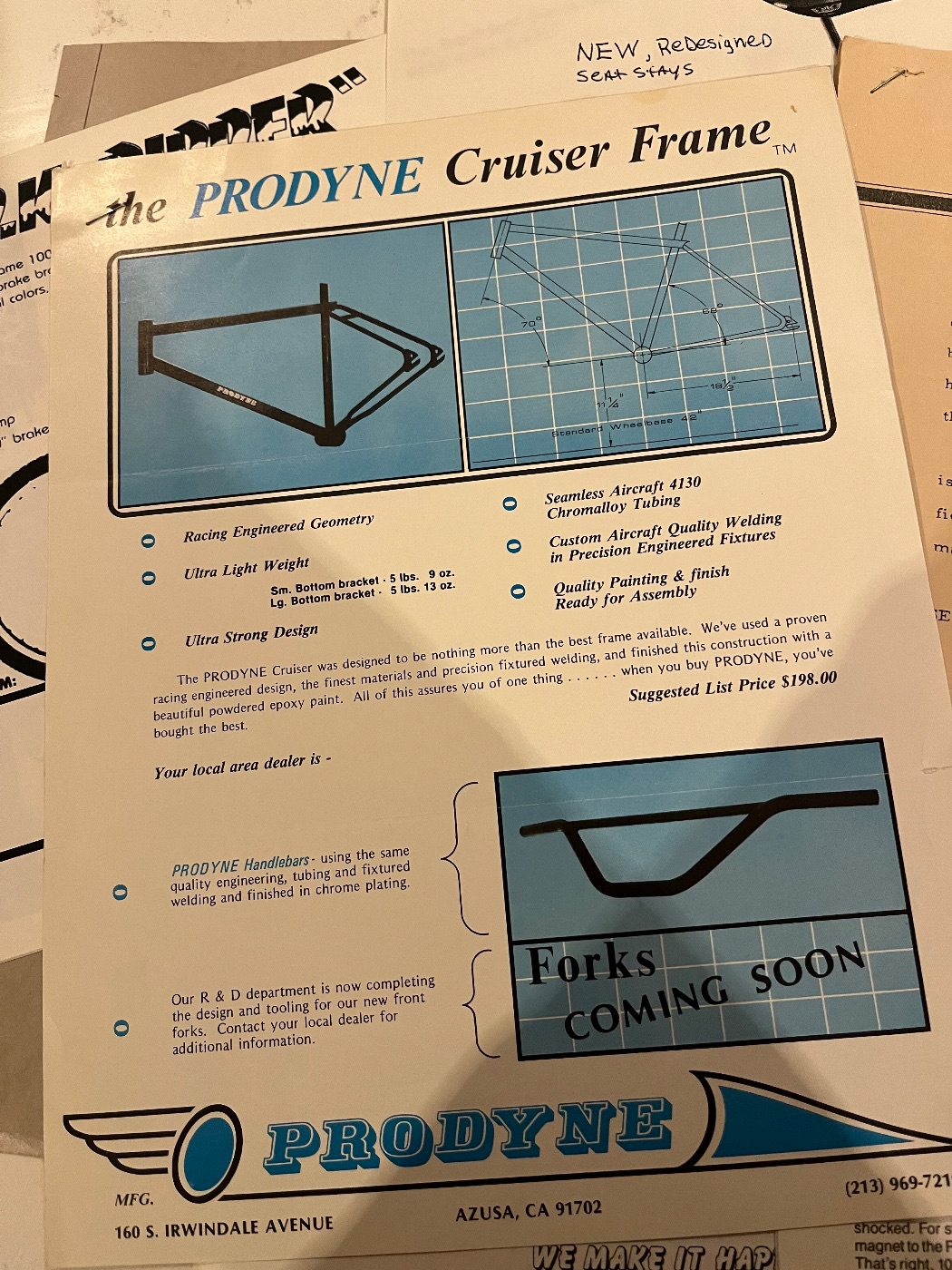 Early SE Racing & Prodyne Dealer Documents - BMXmuseum.com Forums