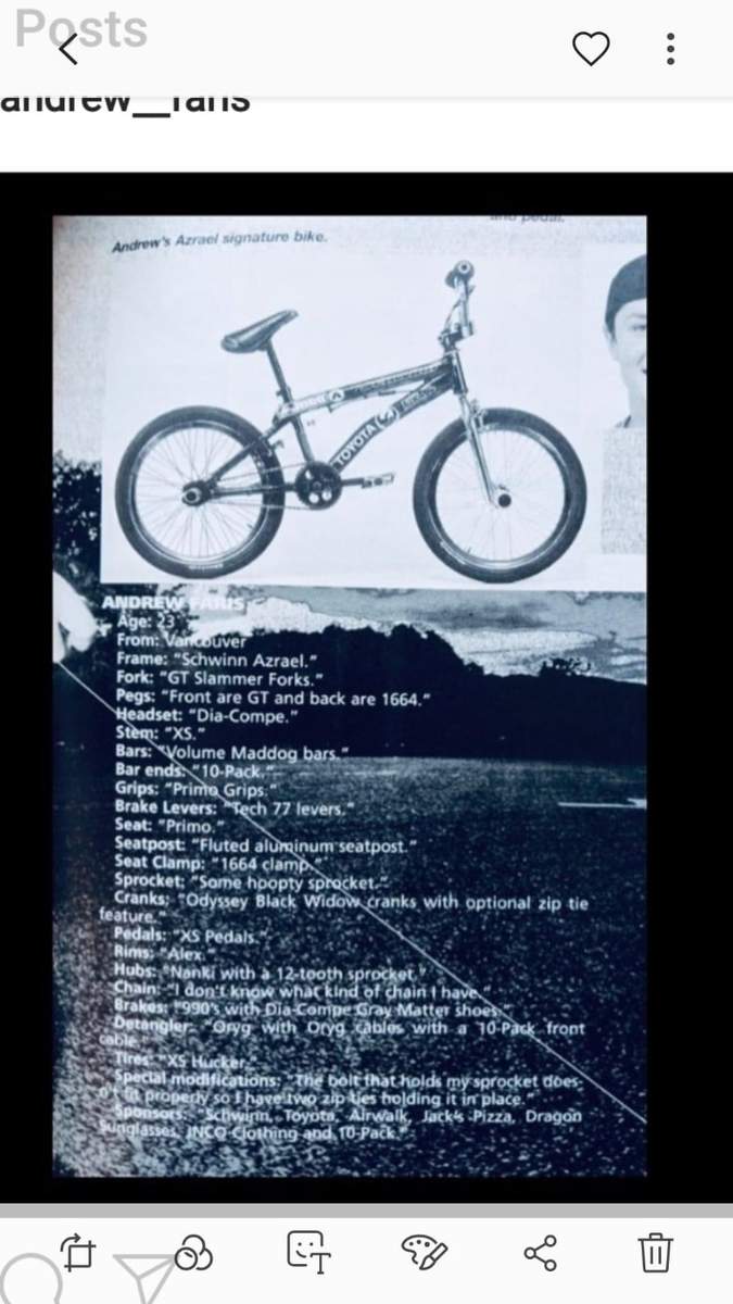 Mid School Pro Rider Bike Checks/Setups - BMXmuseum.com Forums