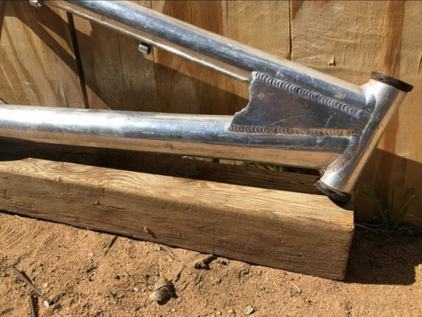 20" frame no branding...head tube gussets and looptail drops ...