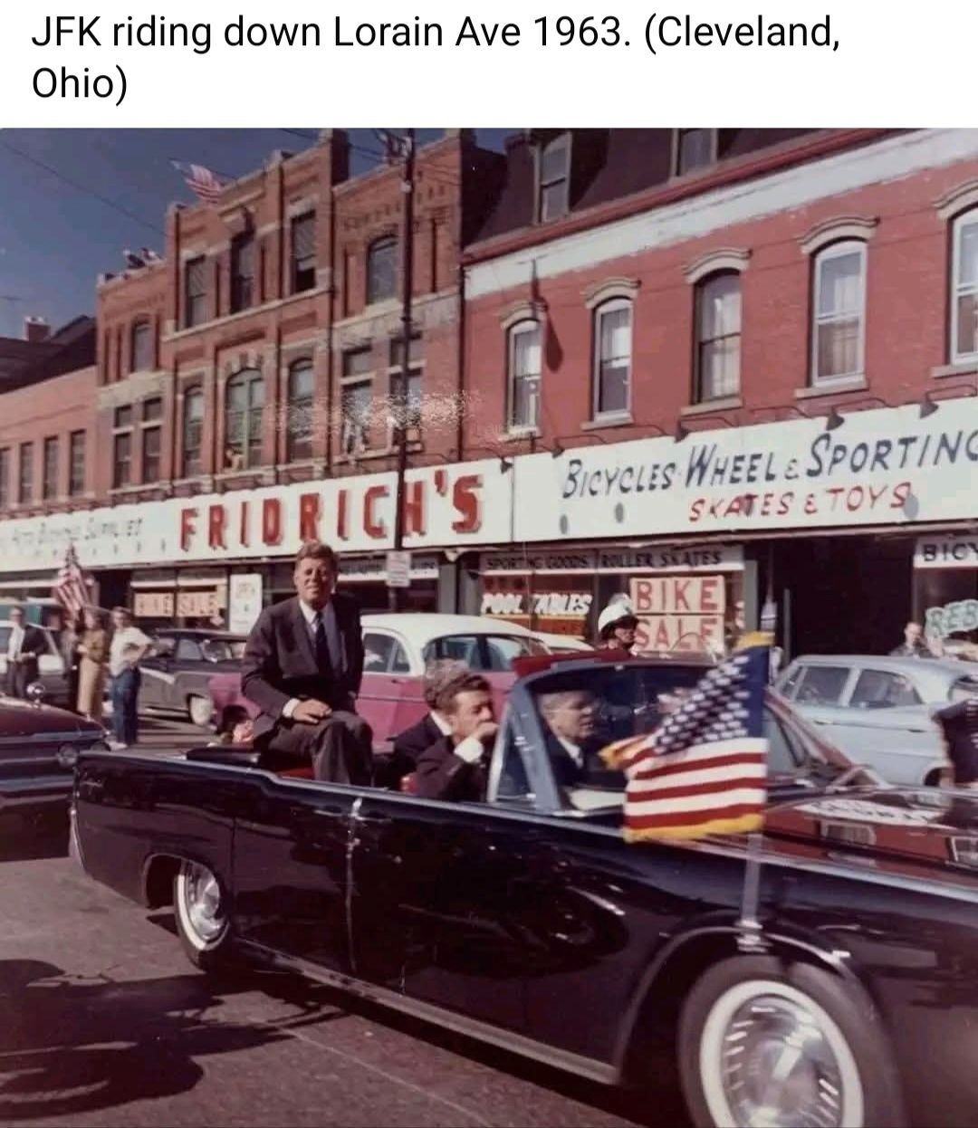 Pretty cool vintage photo of JFK in front of LBS - BMXmuseum.com Forums