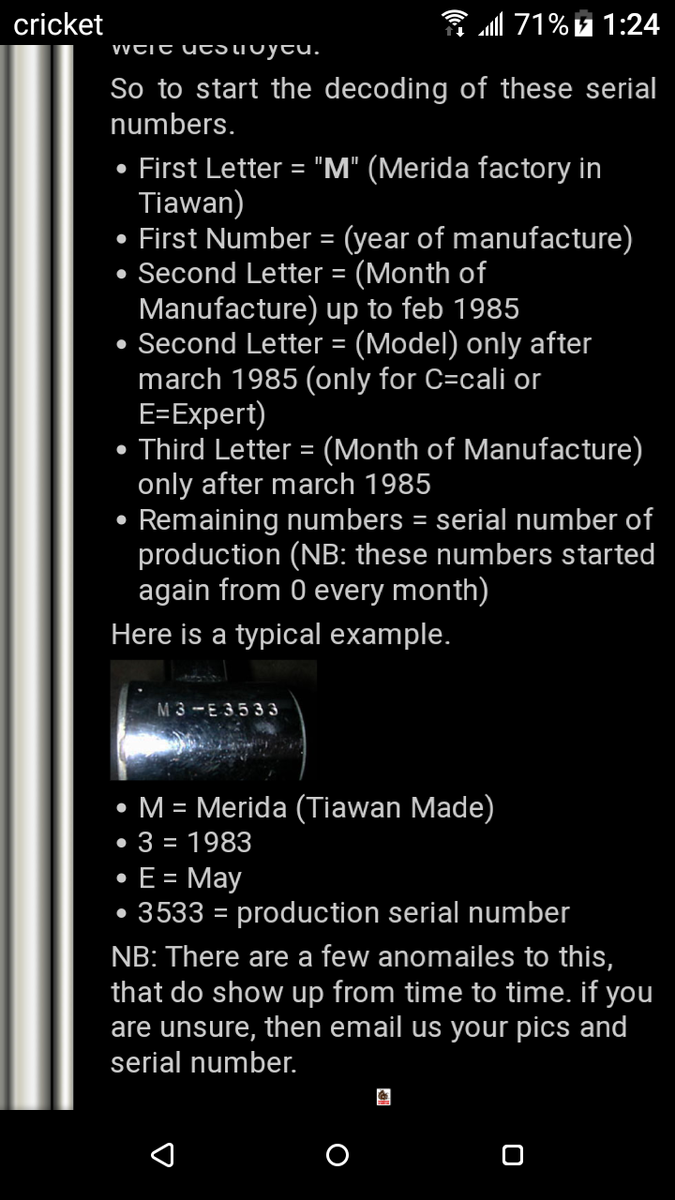 Mongoose Serial Number Info - BMXmuseum.com Forums