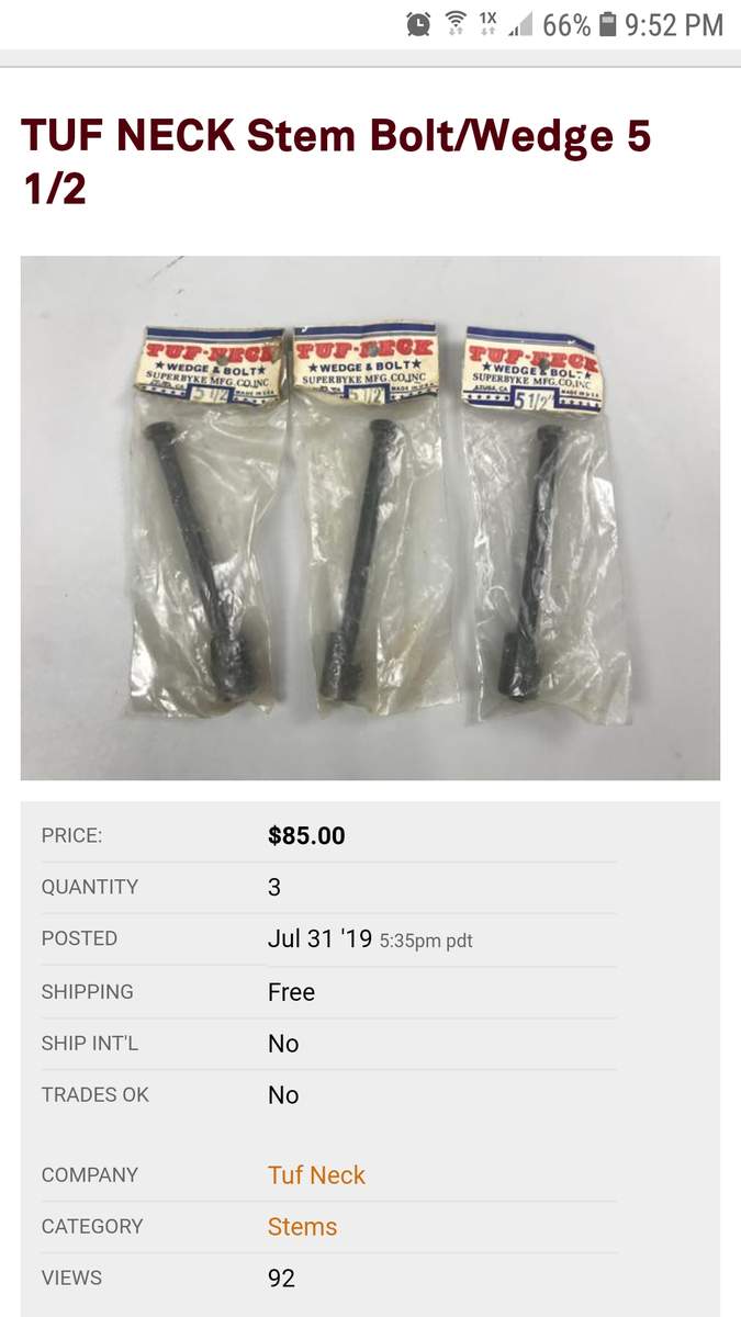 Tuf Neck / Pro Neck question - BMXmuseum.com Forums