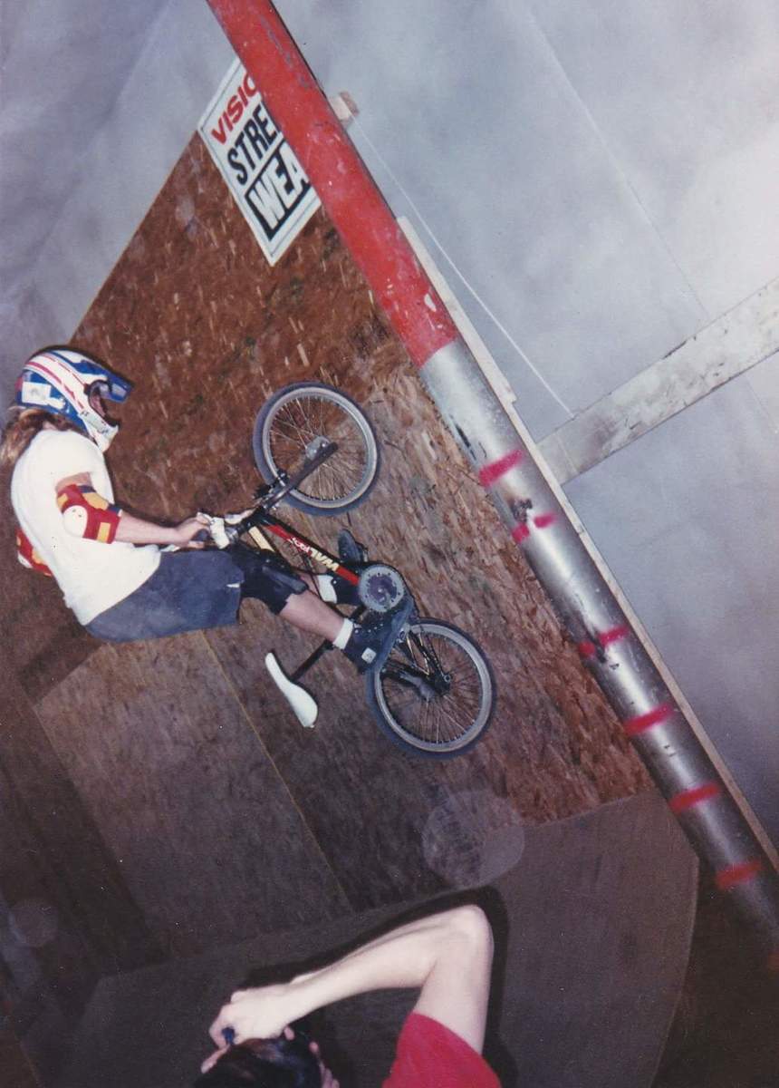 Ron Wilkerson at Spine & Grind warehouse - Jan. 1990 - Brandon, mb C ...