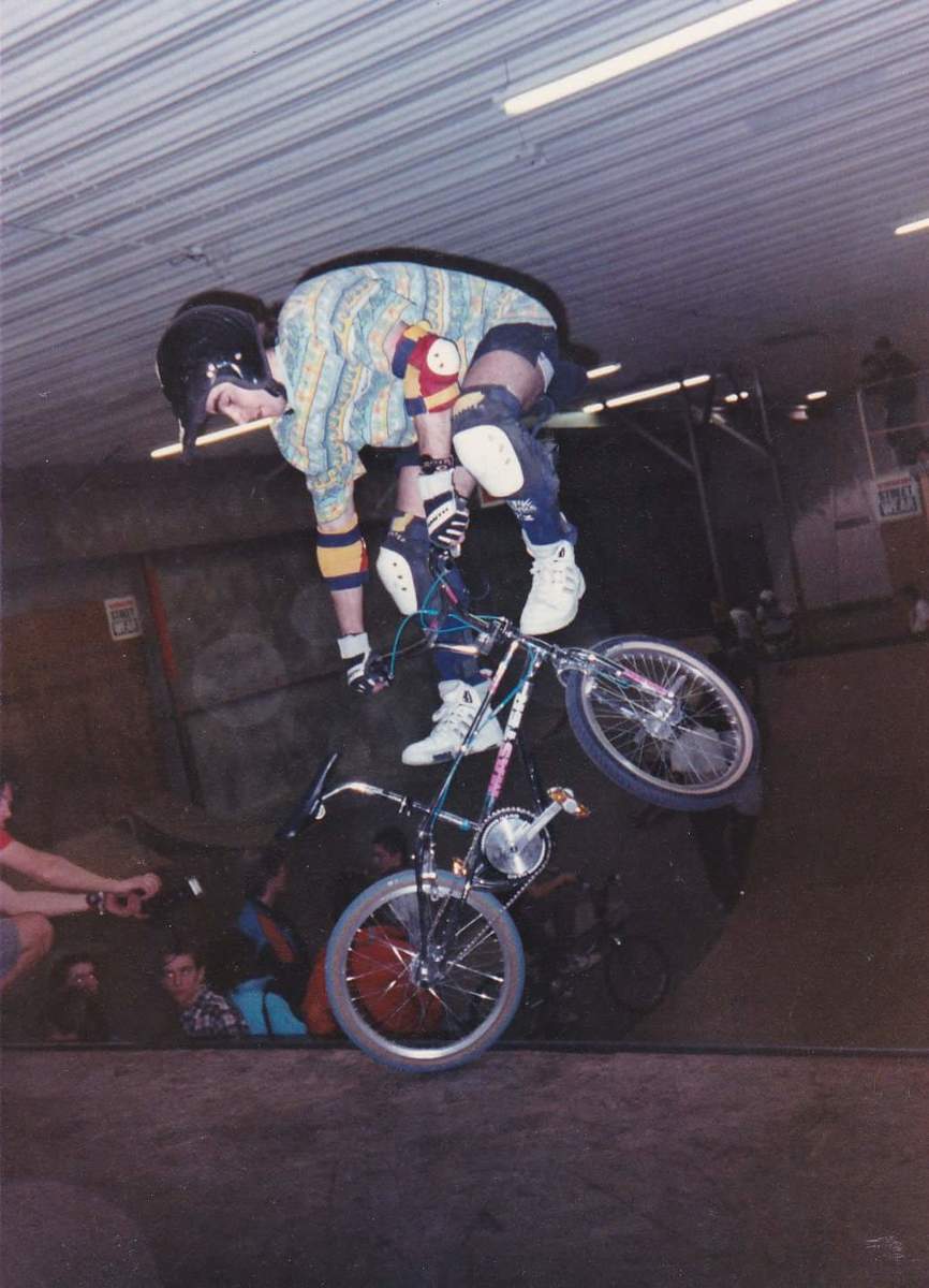 Ron Wilkerson at Spine & Grind warehouse - Jan. 1990 - Brandon, mb C ...