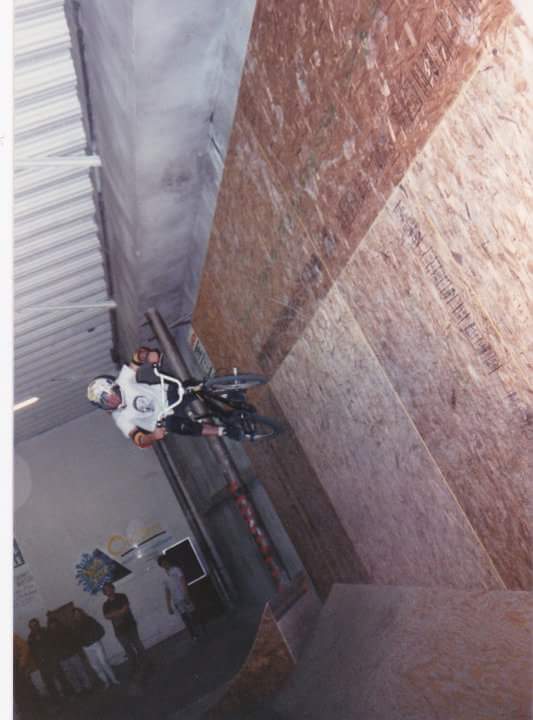 Ron Wilkerson at Spine & Grind warehouse - Jan. 1990 - Brandon, mb C ...