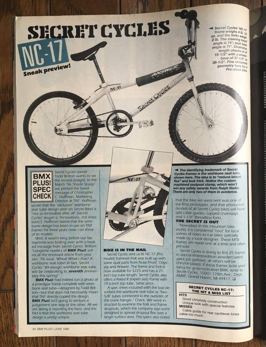 1996 Secret Cycles - BMXmuseum.com Forums