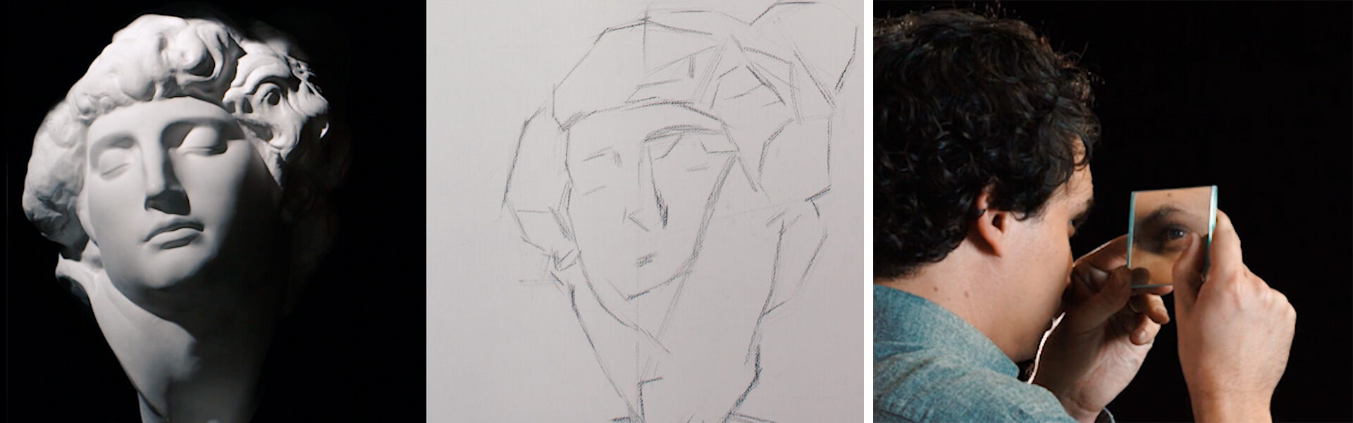 Plaster Cast Project: Blocking in the Contours and First Tonal Pass ...