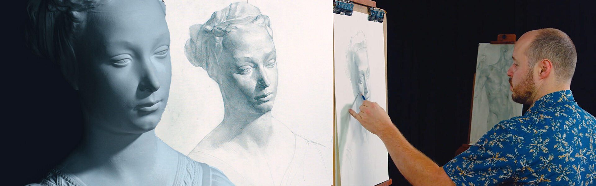 Drawing an Early Renaissance Bust: Blocking-In & Shadows | New Masters ...