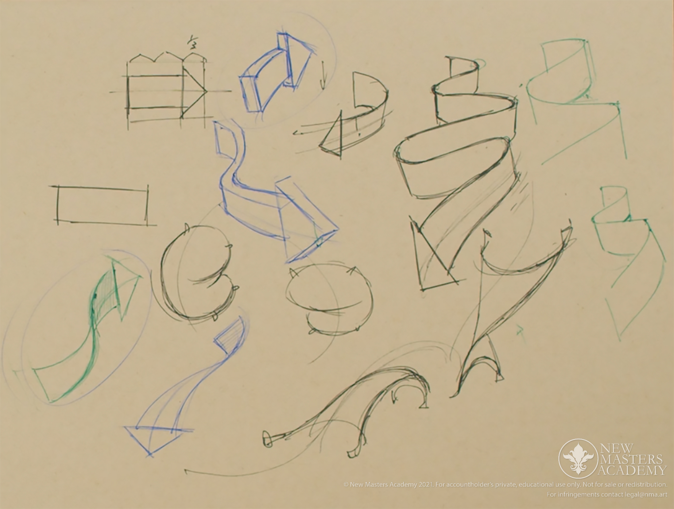 Materials for Dynamic Sketching and Fundamental Drawing Exercises | New ...