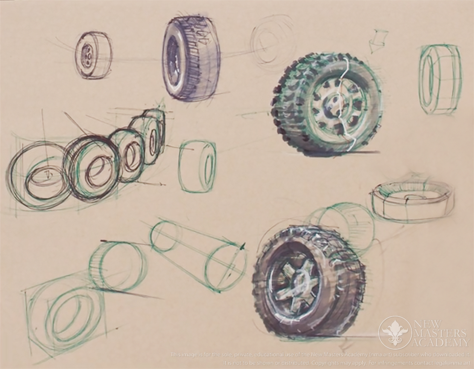 Materials for Dynamic Sketching and Fundamental Drawing Exercises | New ...