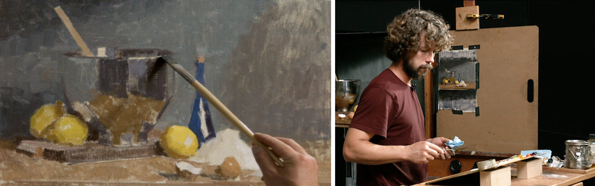 Still Life Painting with Light Background: Color Mixing and Blocking In ...