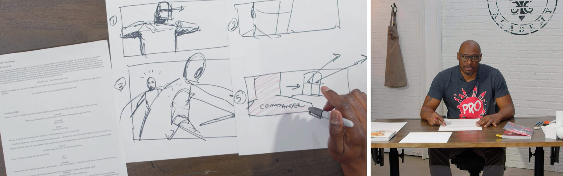 Setting Up and Drawing a Comic Scene | New Masters Academy