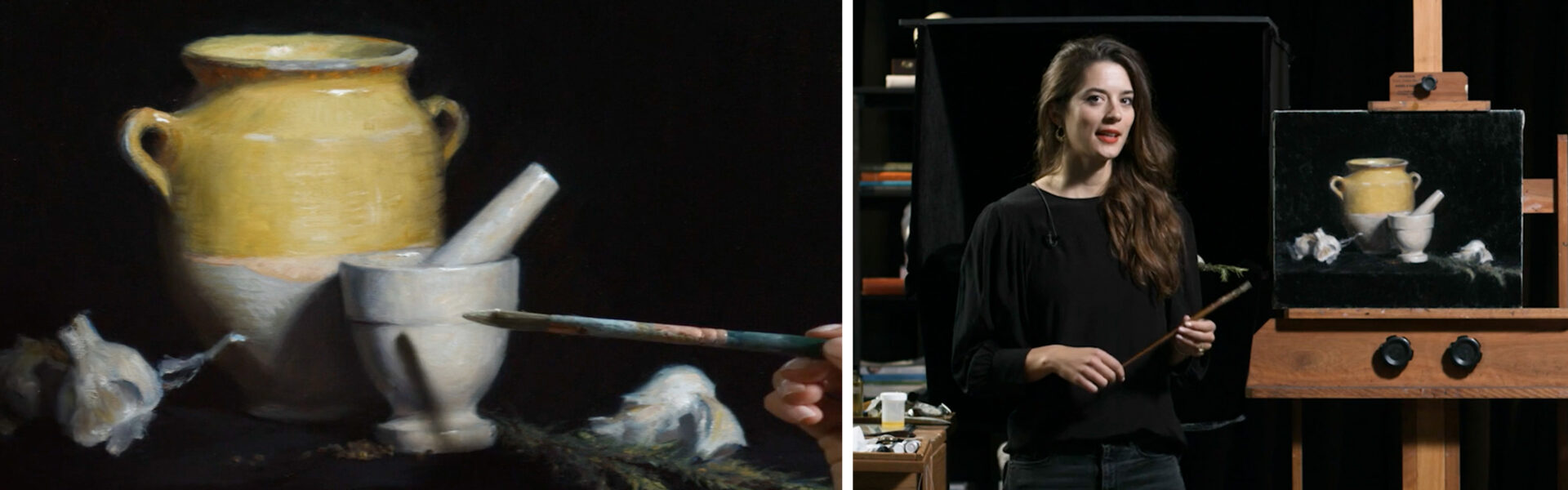 Still-life Painting of a Vase and a Mortar: Glazing and Refining | New ...