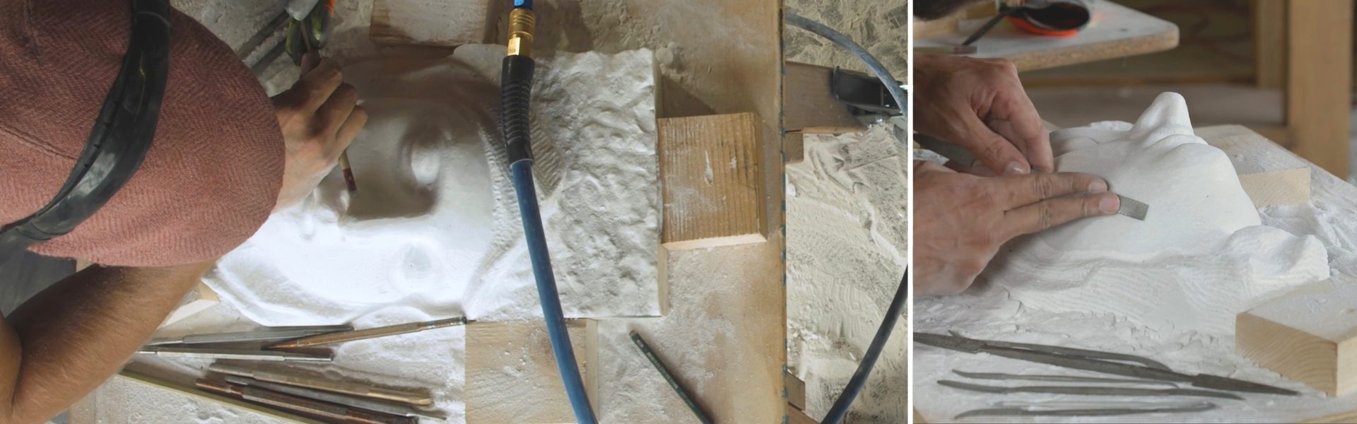 Adding Finishing Touches to a Marble Bust Sculpture | New Masters Academy