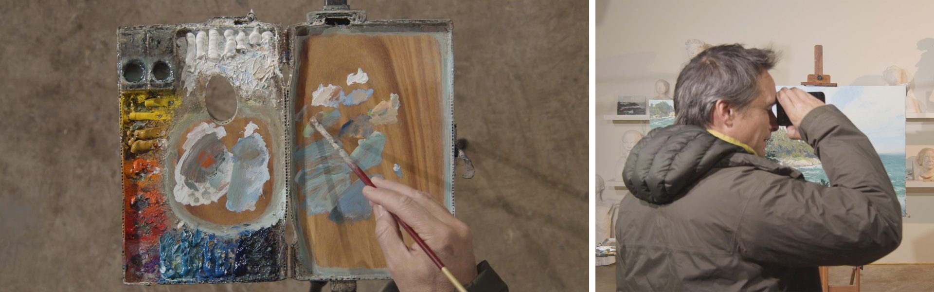 Landscape Painting in Studio: Scraping Down the Excess Paint and Making ...