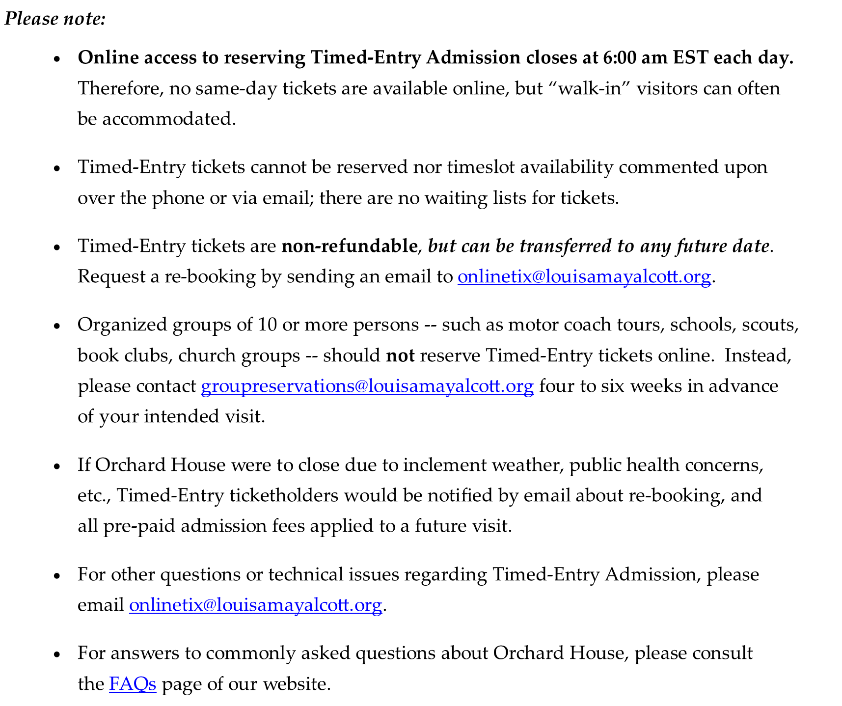 Timed-Entry Reservation for Louisa May Alcott's Orchard House