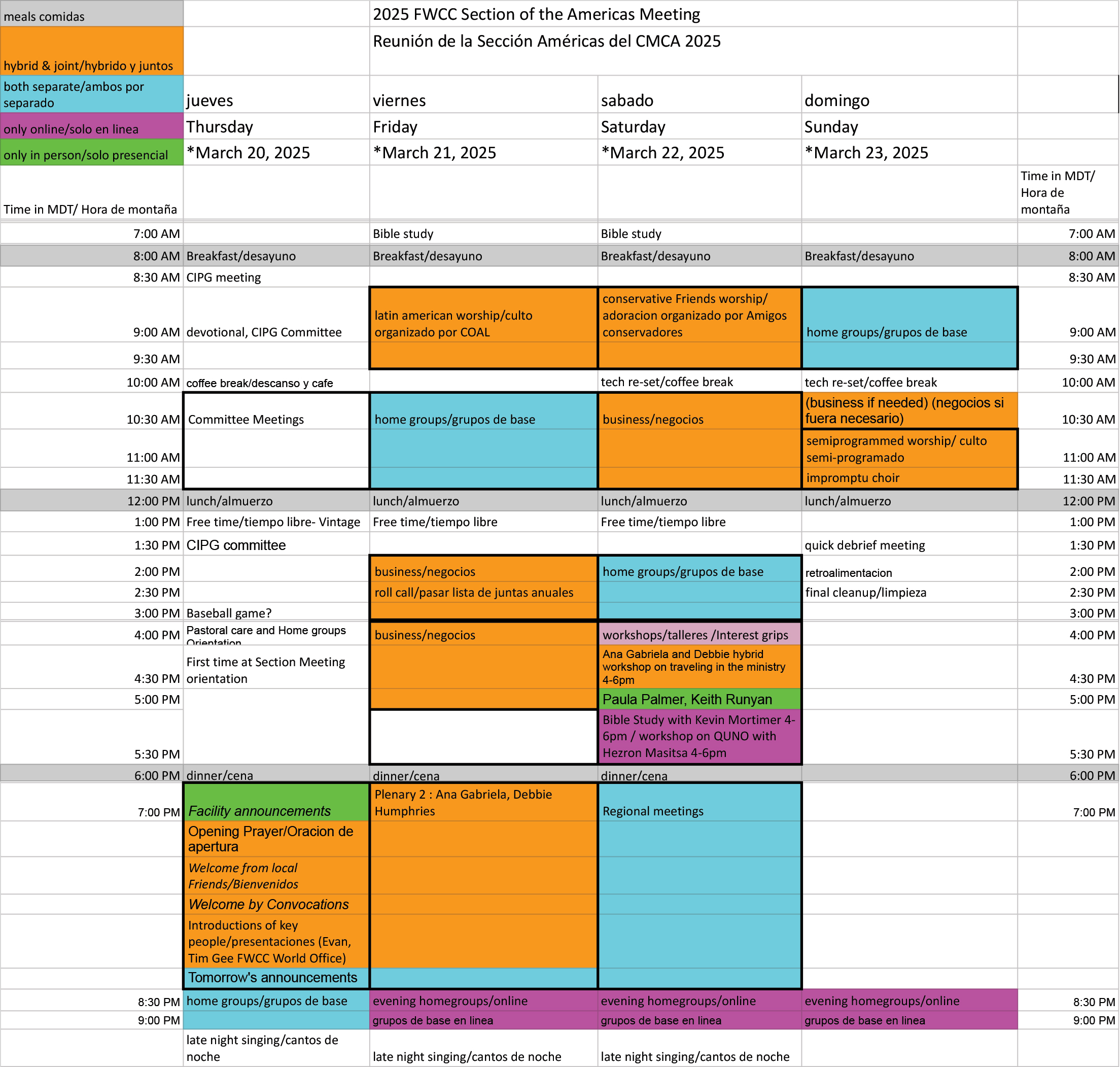 FWCC Americas Section Meeting