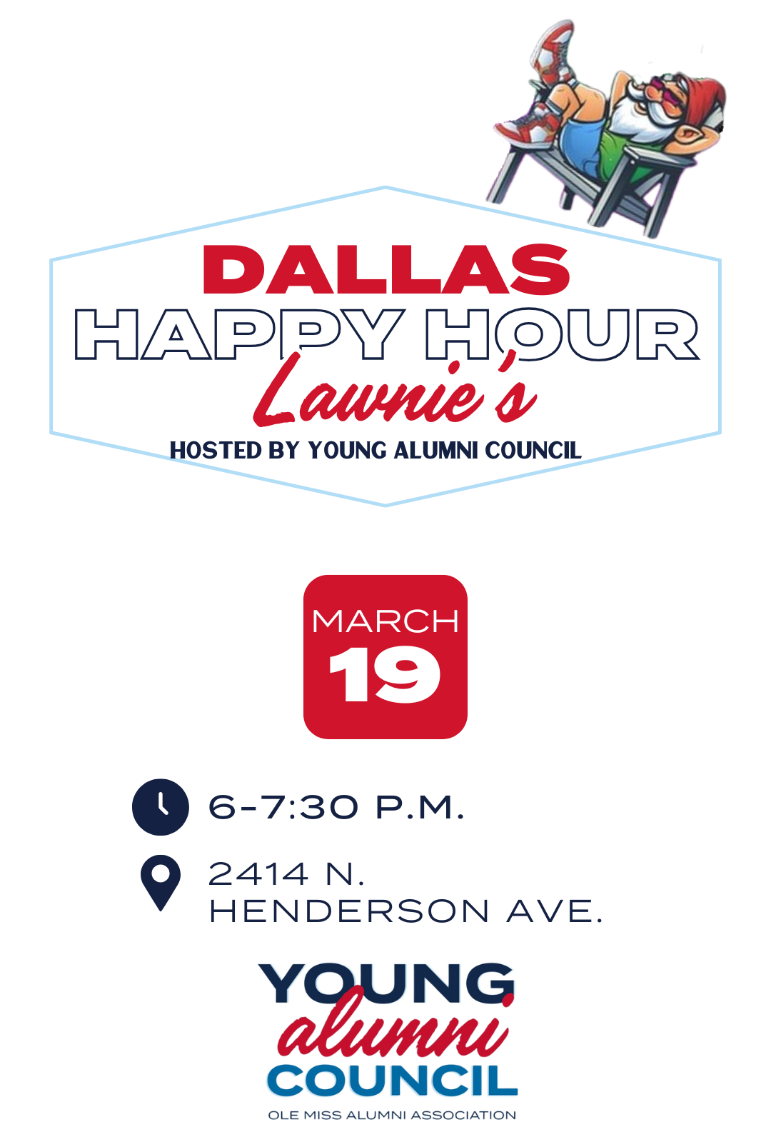 Dallas Young Alumni Happy Hour at Lawnie's
