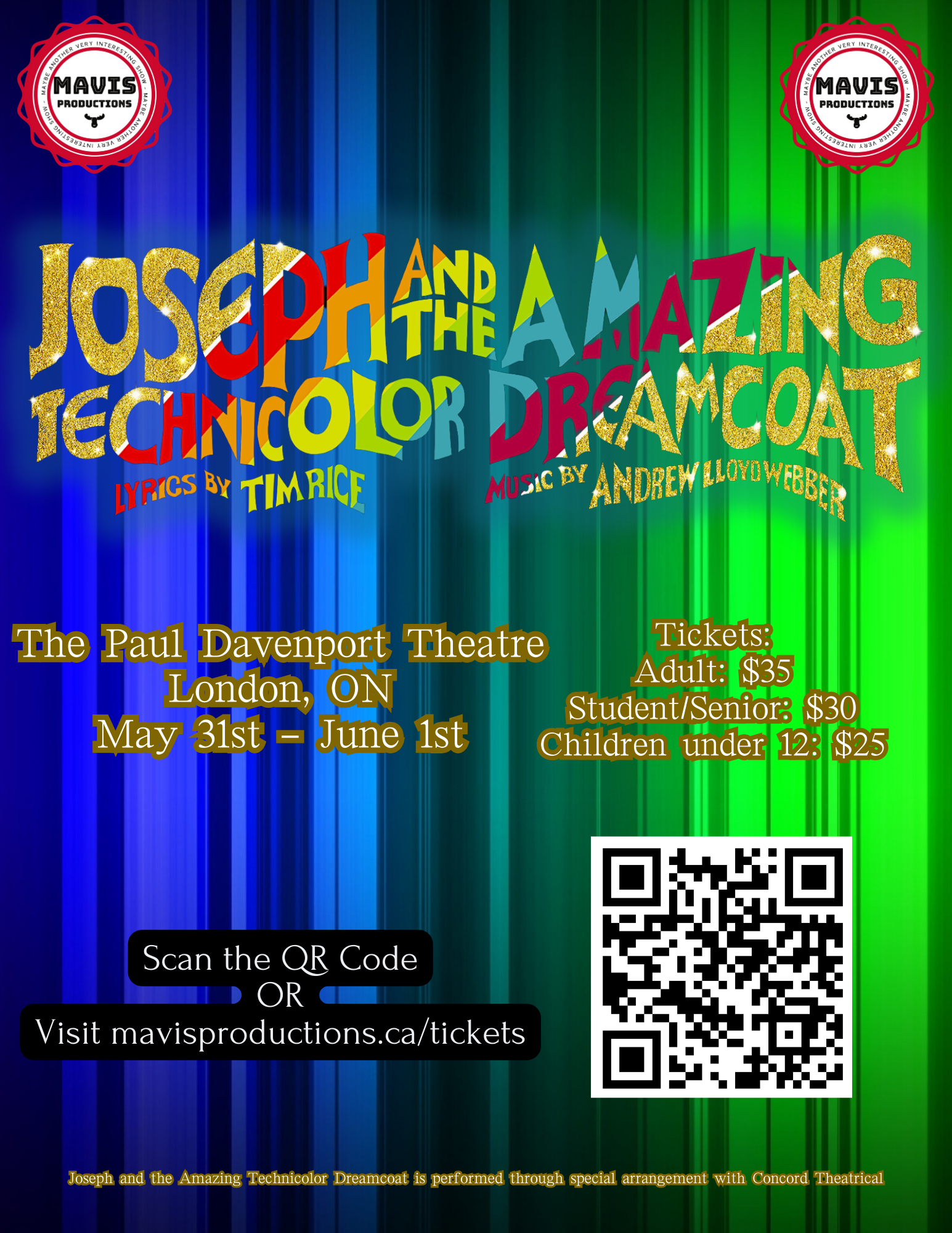 Mavis Productions: Joseph and the Amazing Technicolor Dreamcoat the Musical