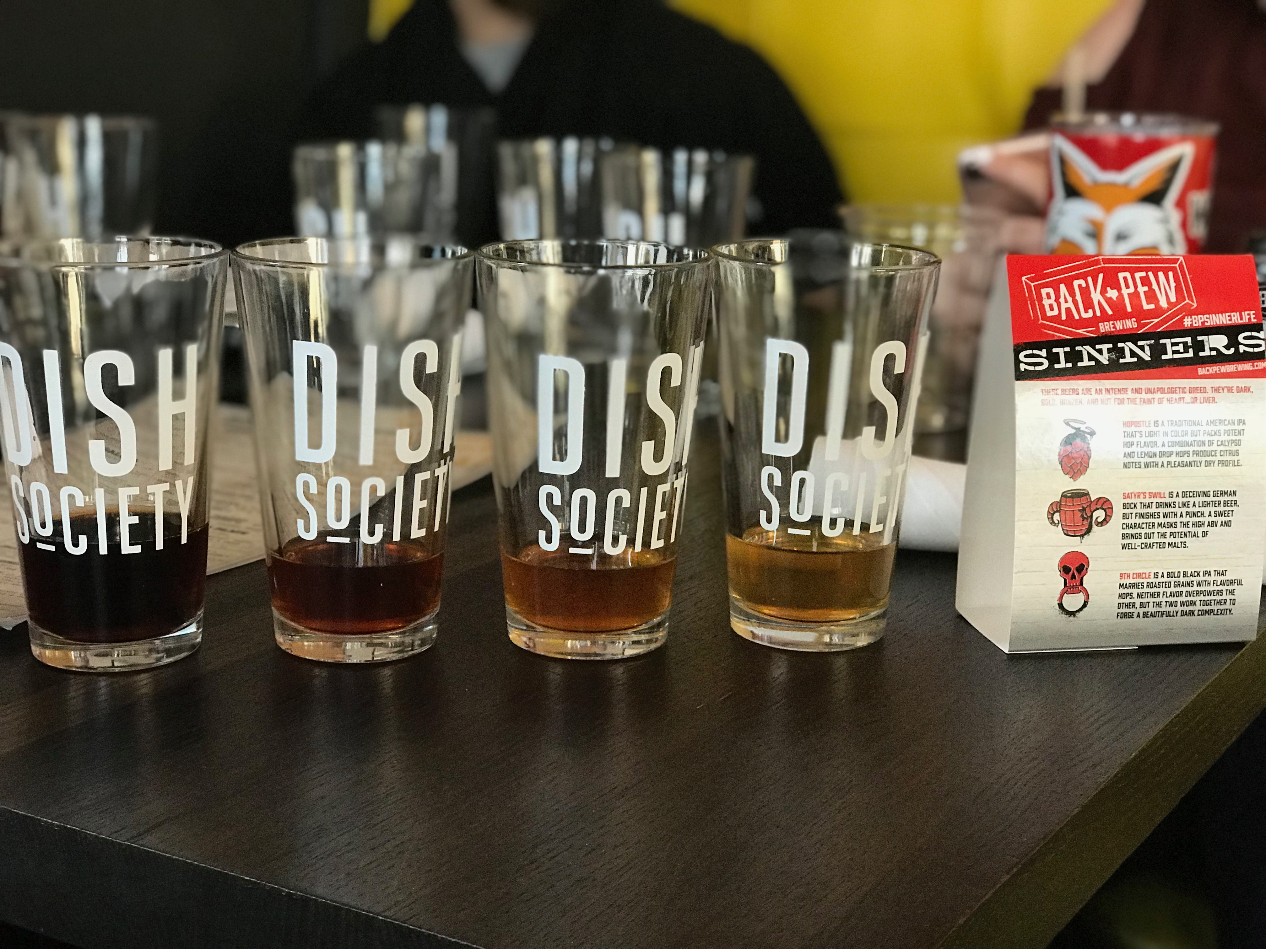 Back Pew Beer Dinner at Dish Society