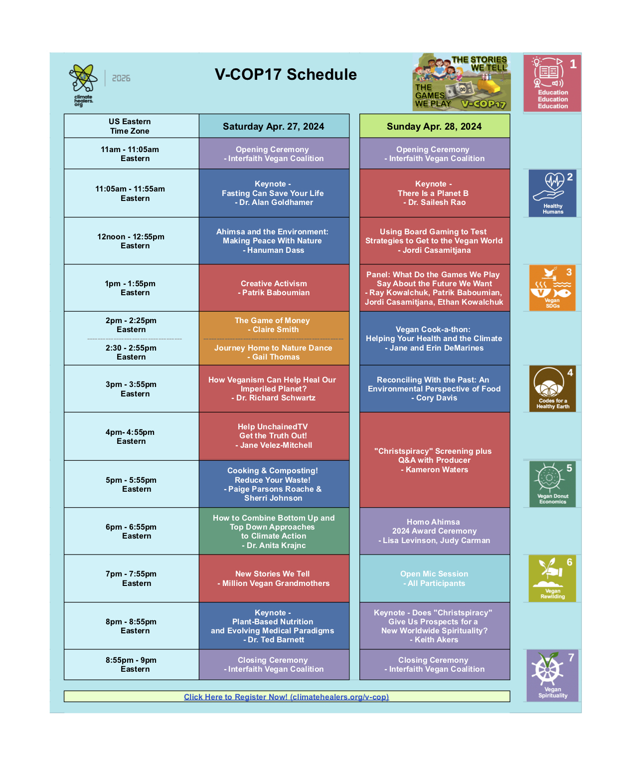 V-COP17: Vegan Convergence Of the Peoples #17