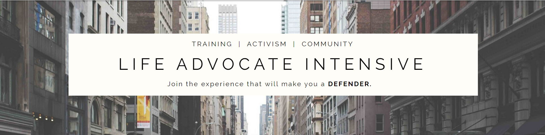 Life Advocate Intensive 2020