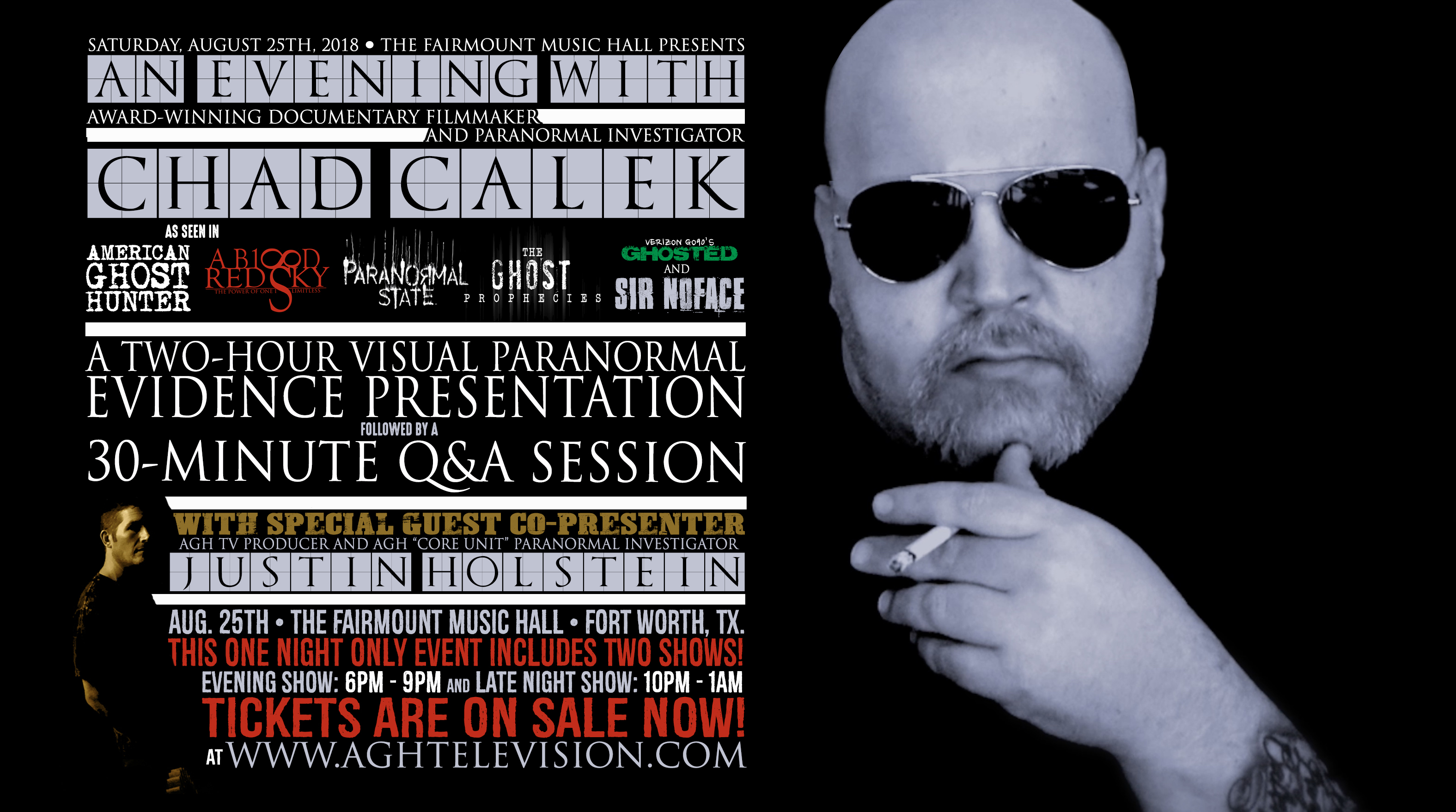 AN EVENING WITH CHAD CALEK • EVENING SHOW (6PM-9PM)