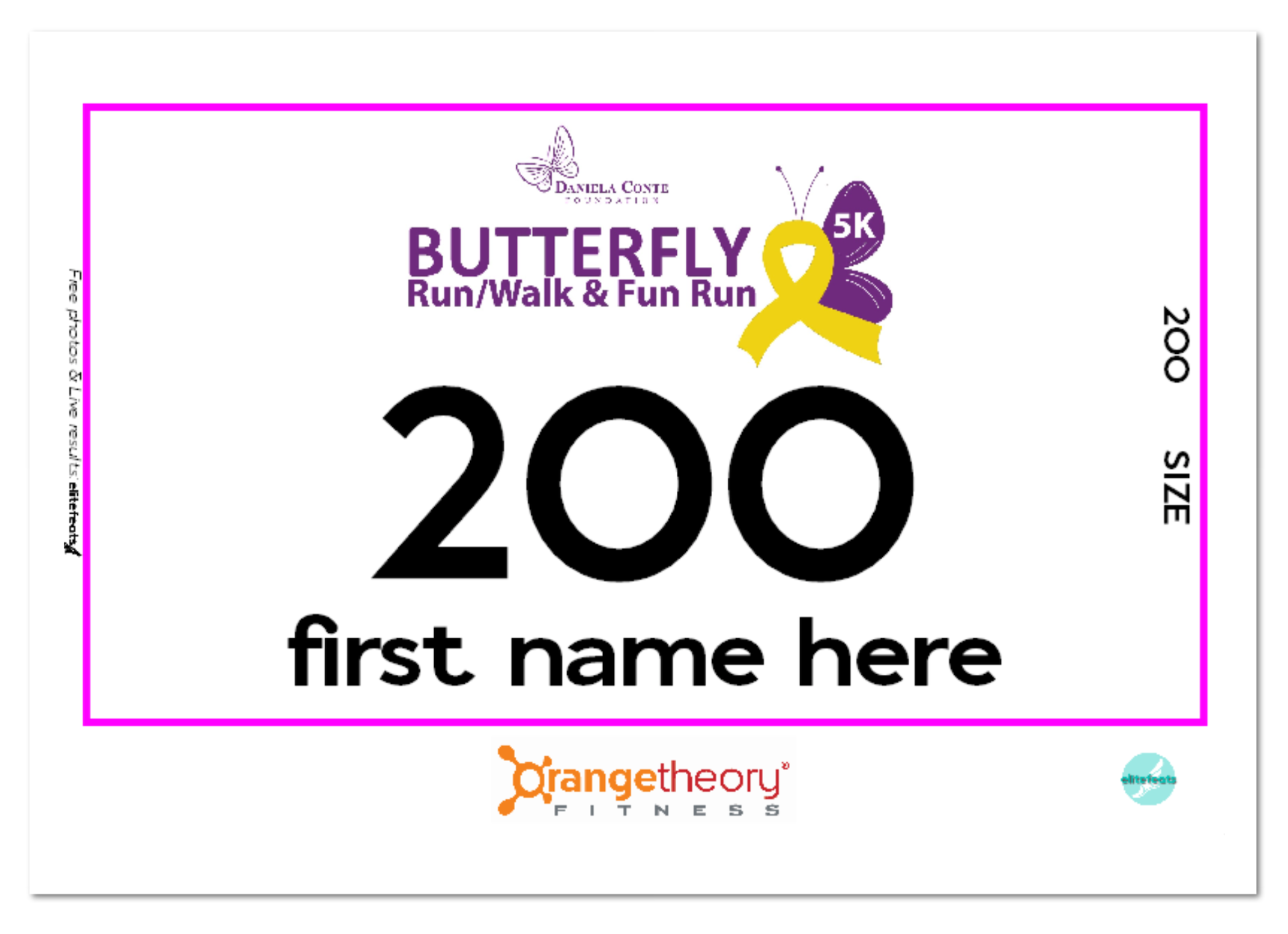 2023 3rd Annual Daniela's Butterfly 5K Run/Walk and Fun Run