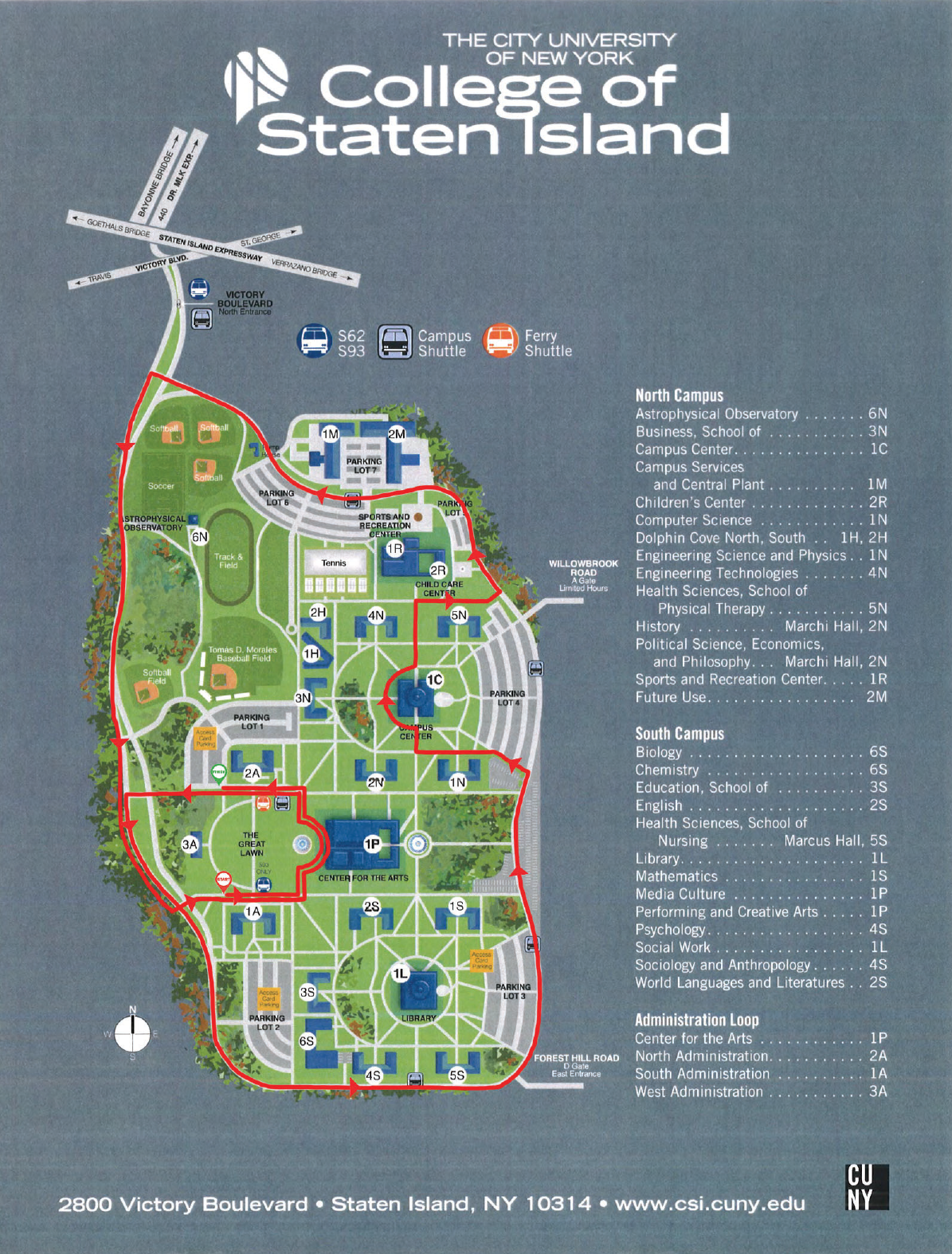 College Of Staten Island Campus Map