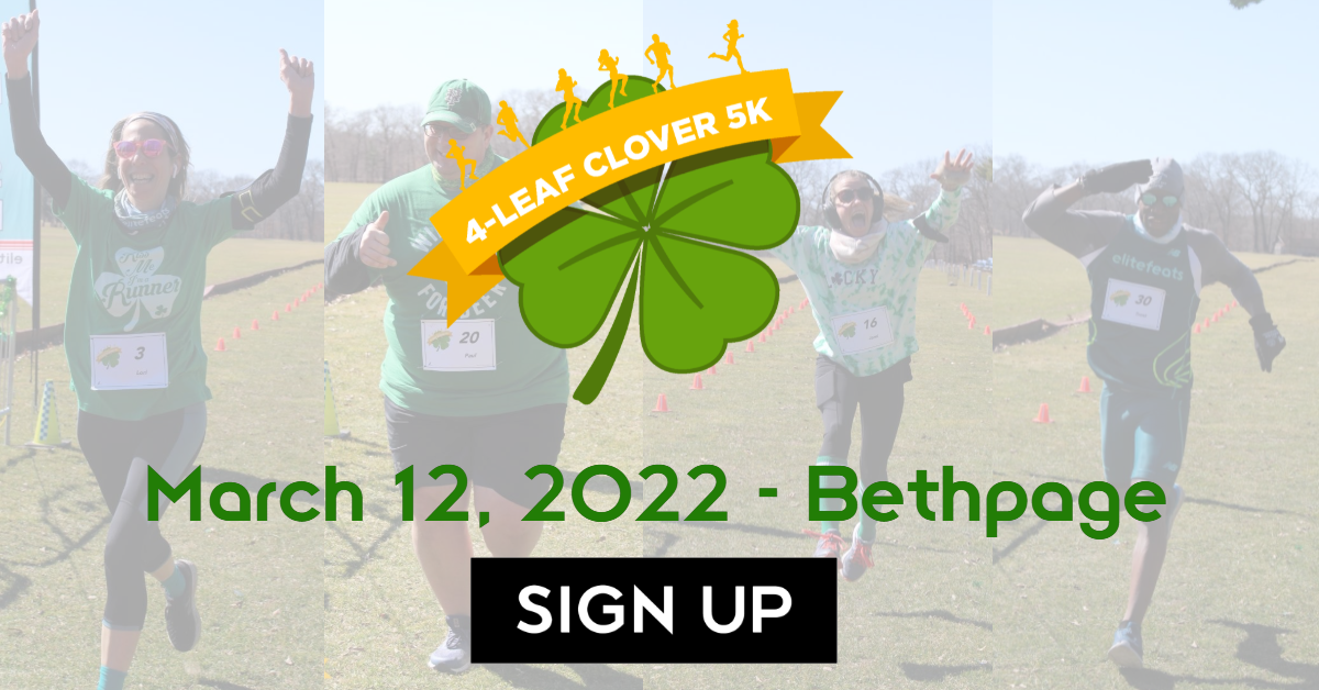 2022 Never Stop Running Foundation The 4 Leaf Clover 5K Trail Run Bethpage