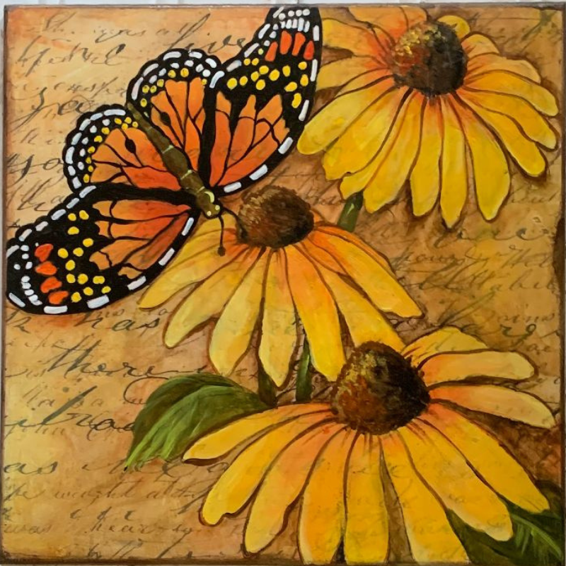 Butterfly & Coneflowers w/Beth Wagner REPLAY