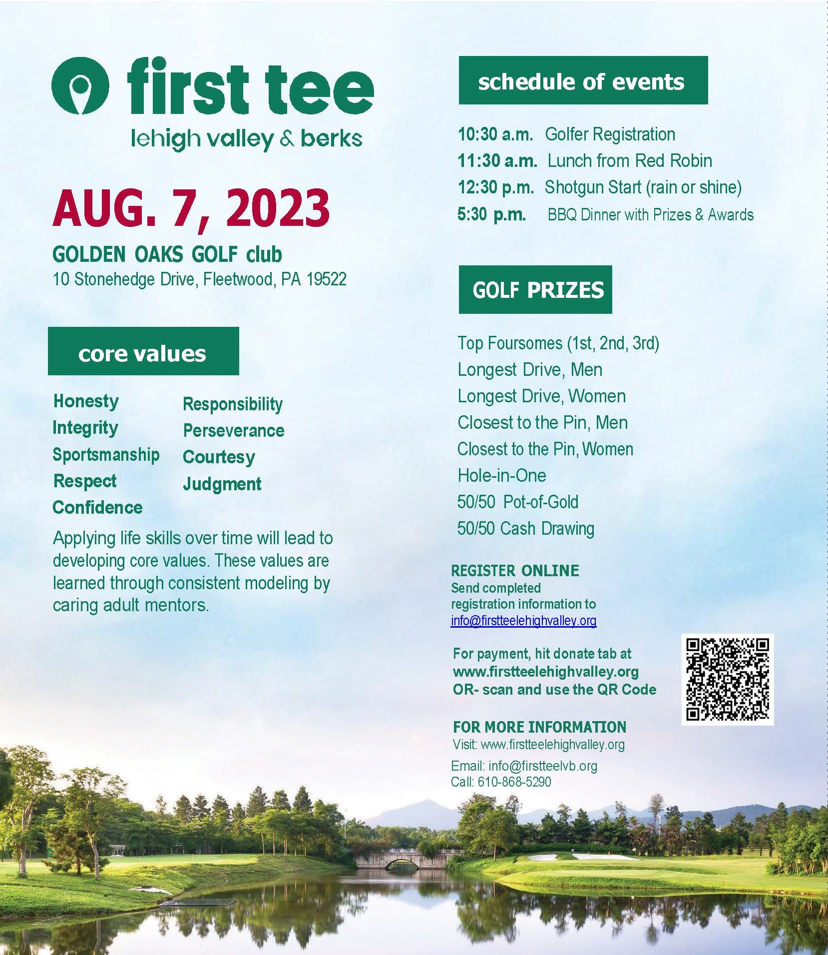 2023 - First Tee LV Berks, Golden Oaks Golf Outing