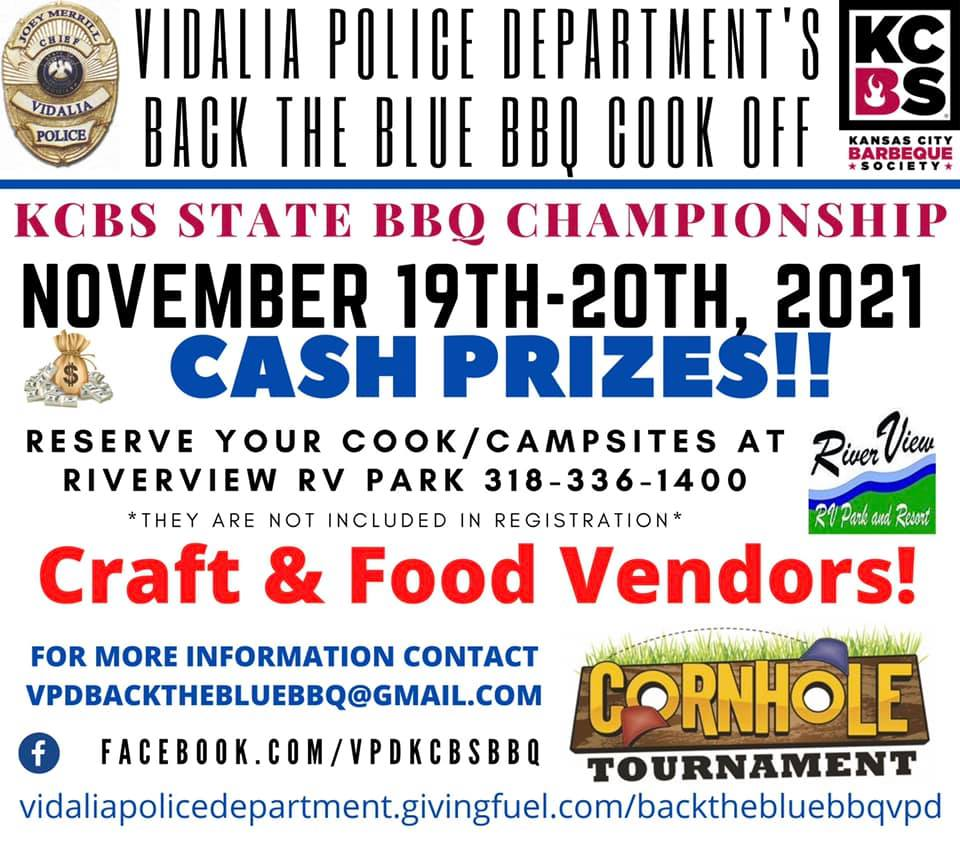 Vidalia Police Department's Back The Blue BBQ Cookoff
