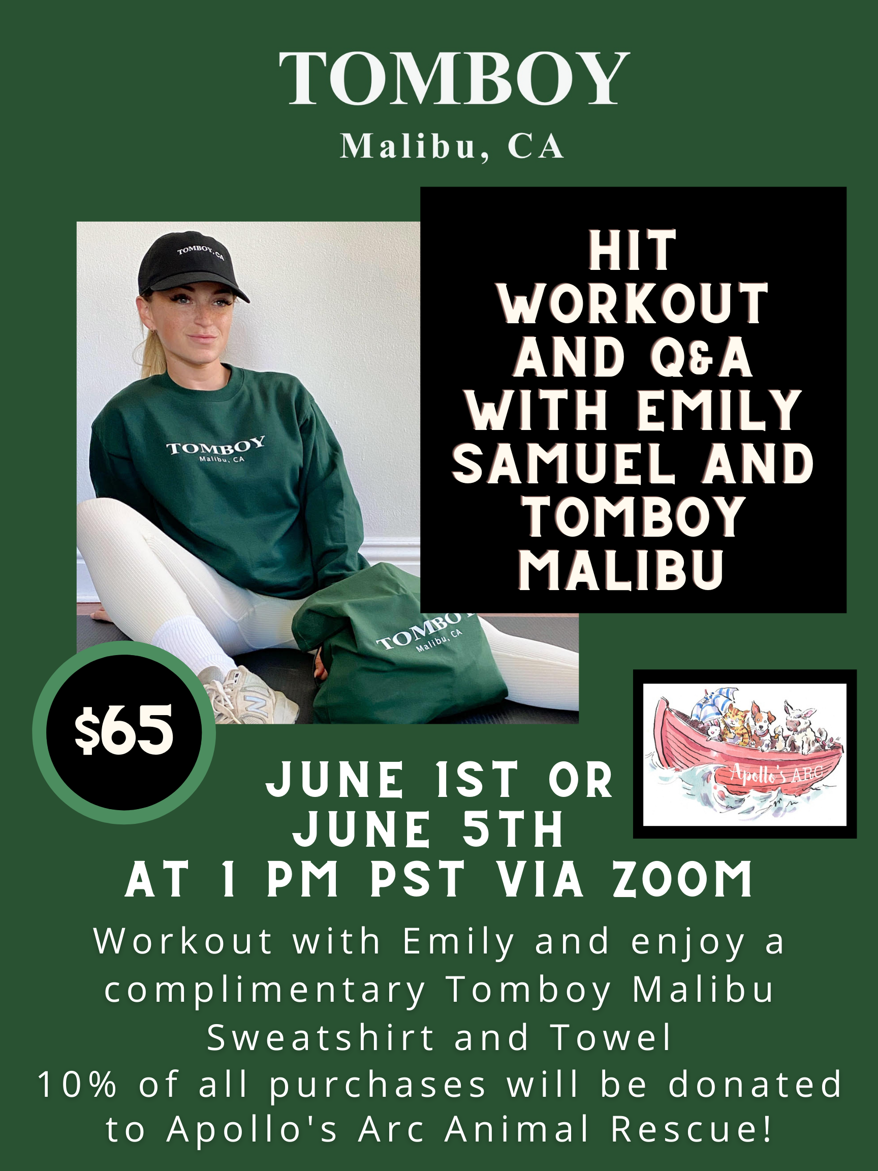 Hit Workout with Emily Samuel and Tomboy Malibu - June 1st