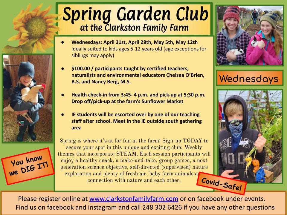 Spring Garden Club 2021 Wednesday