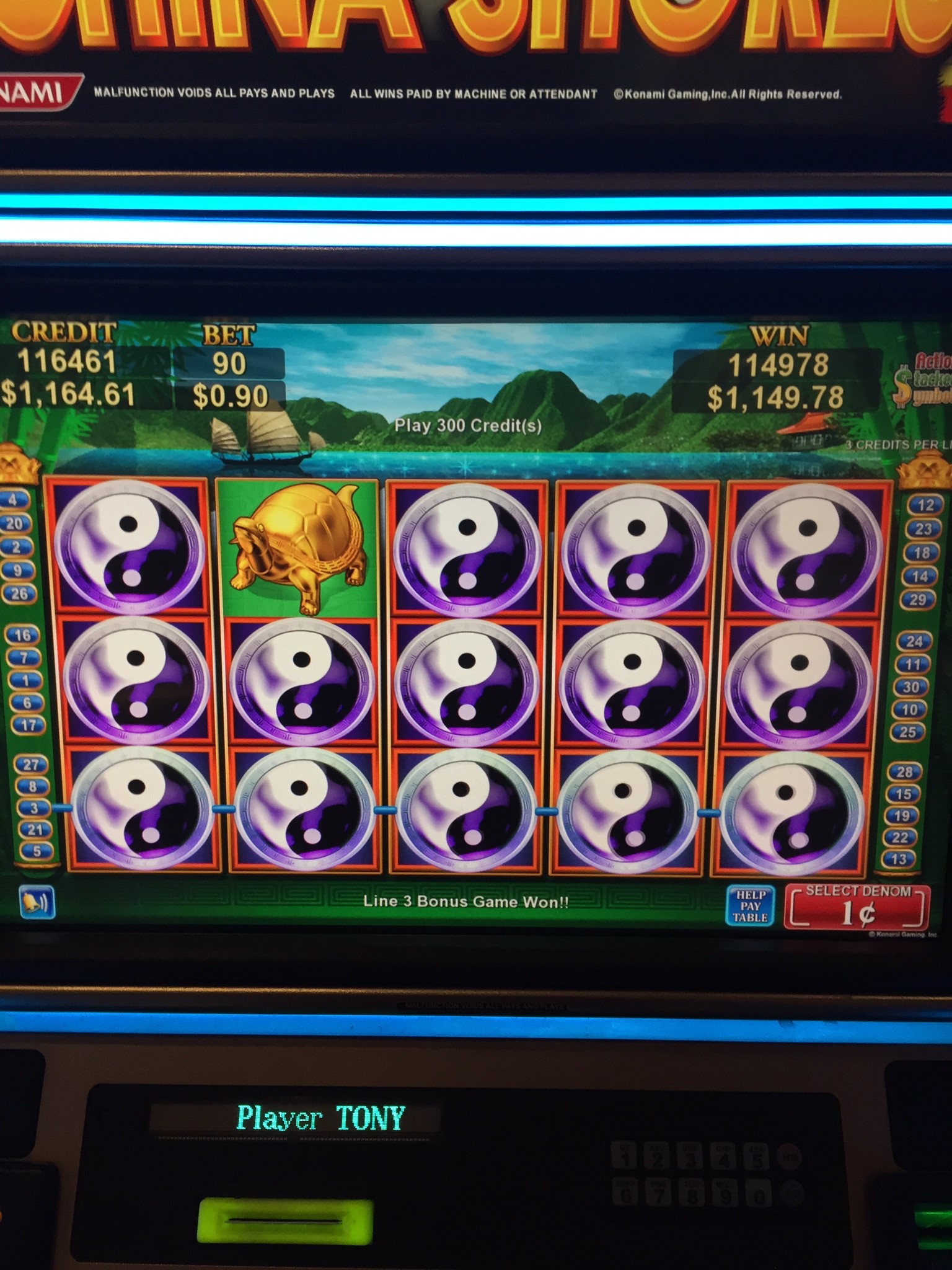 China Shores Double Winnings Slot Machine by Konami