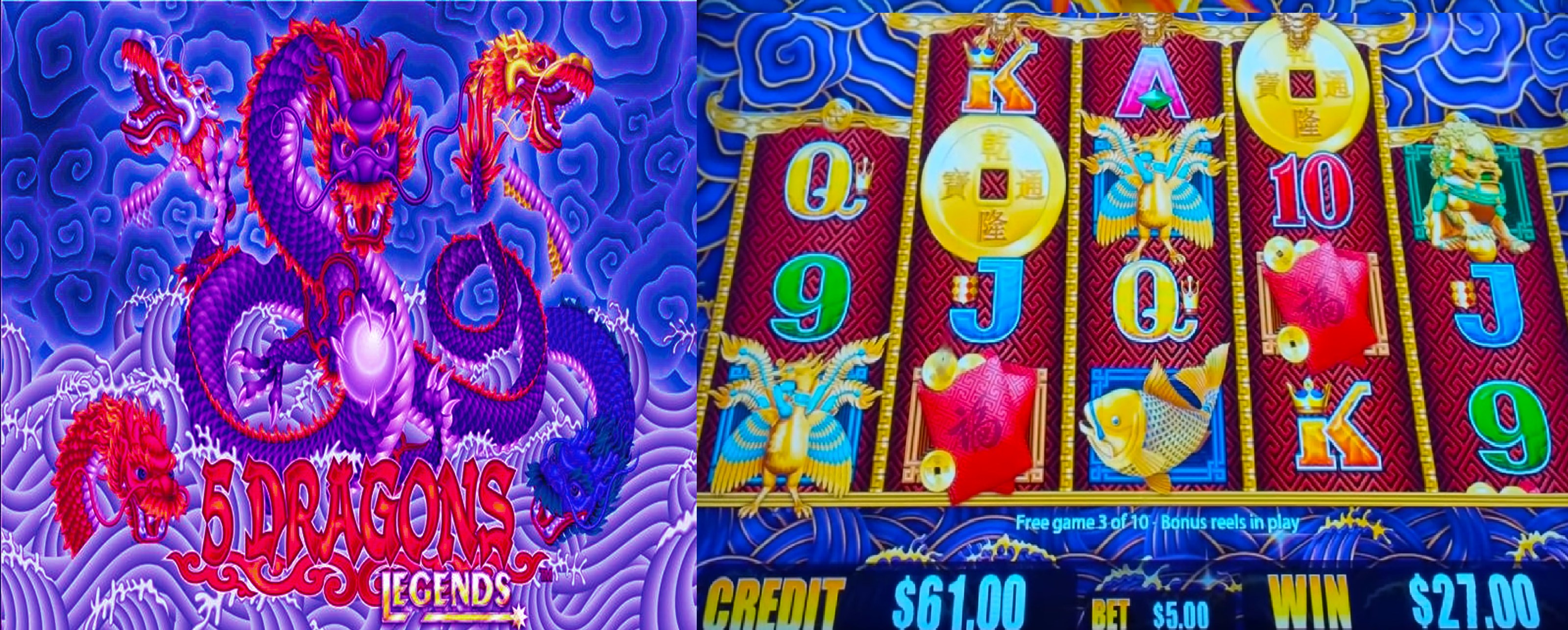 5 Dragons Legends Slot Machine by Aristocrat