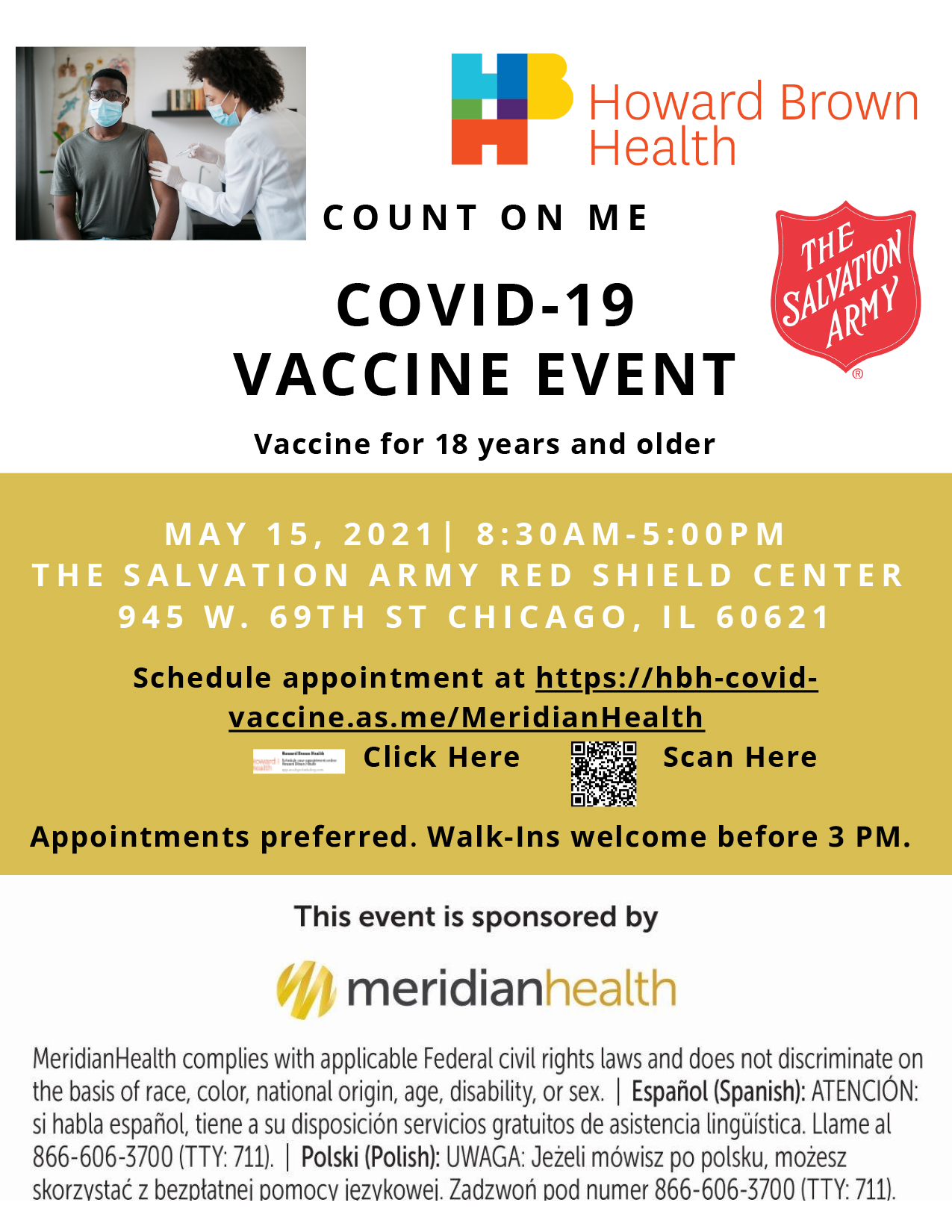 COVID-19 Vaccine Event at Salvation Army Red Shield Center - The ...