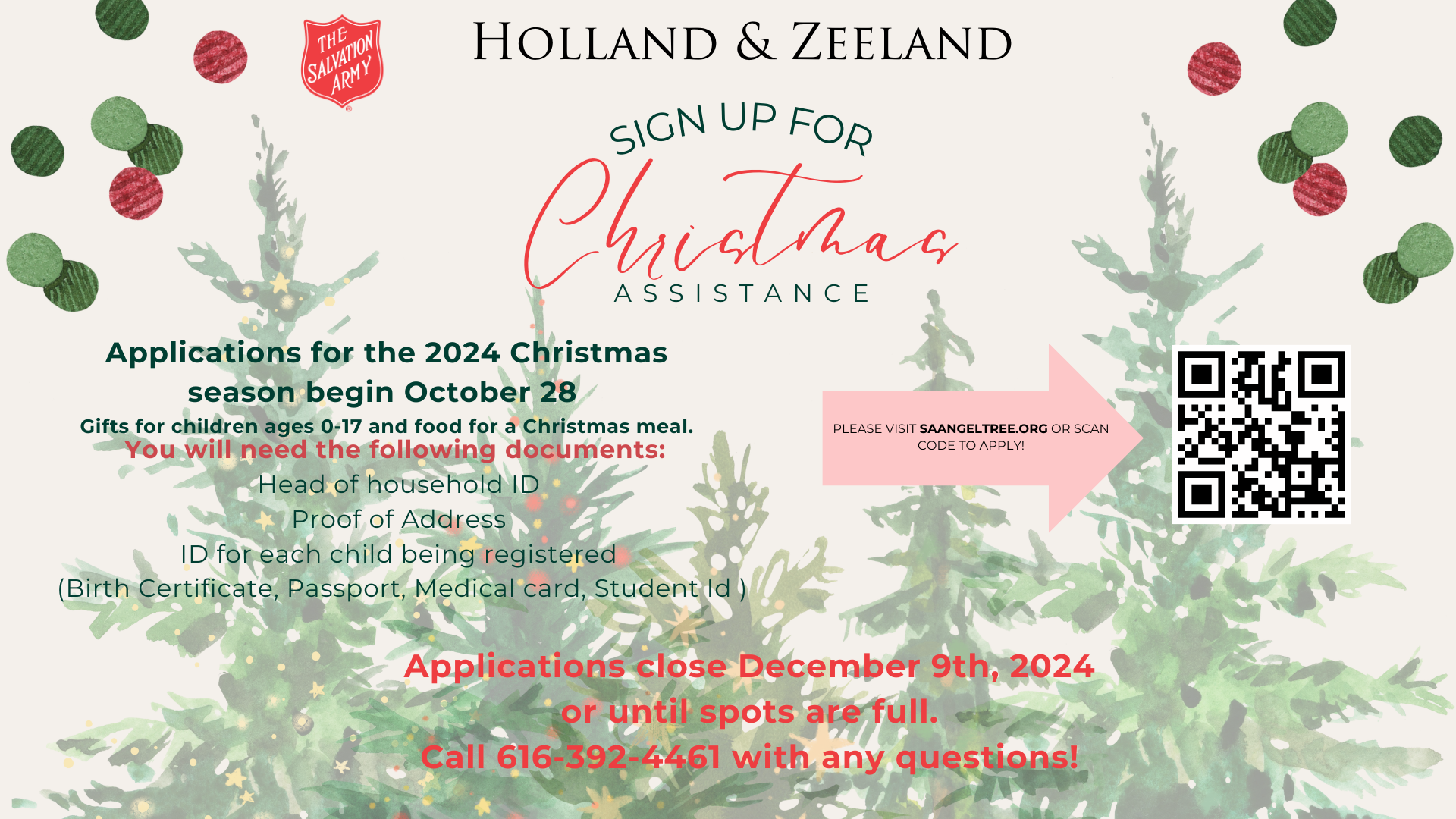 2024 Holland Christmas Application - Holland Salvation Army