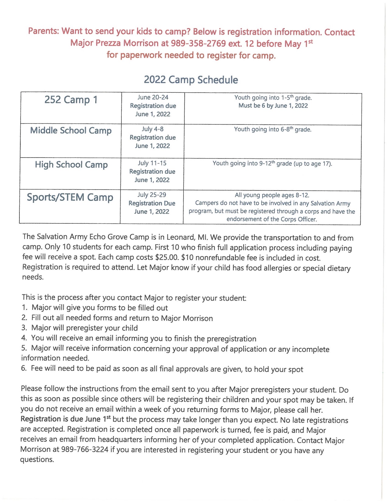Summer Camp 2022 - Alpena