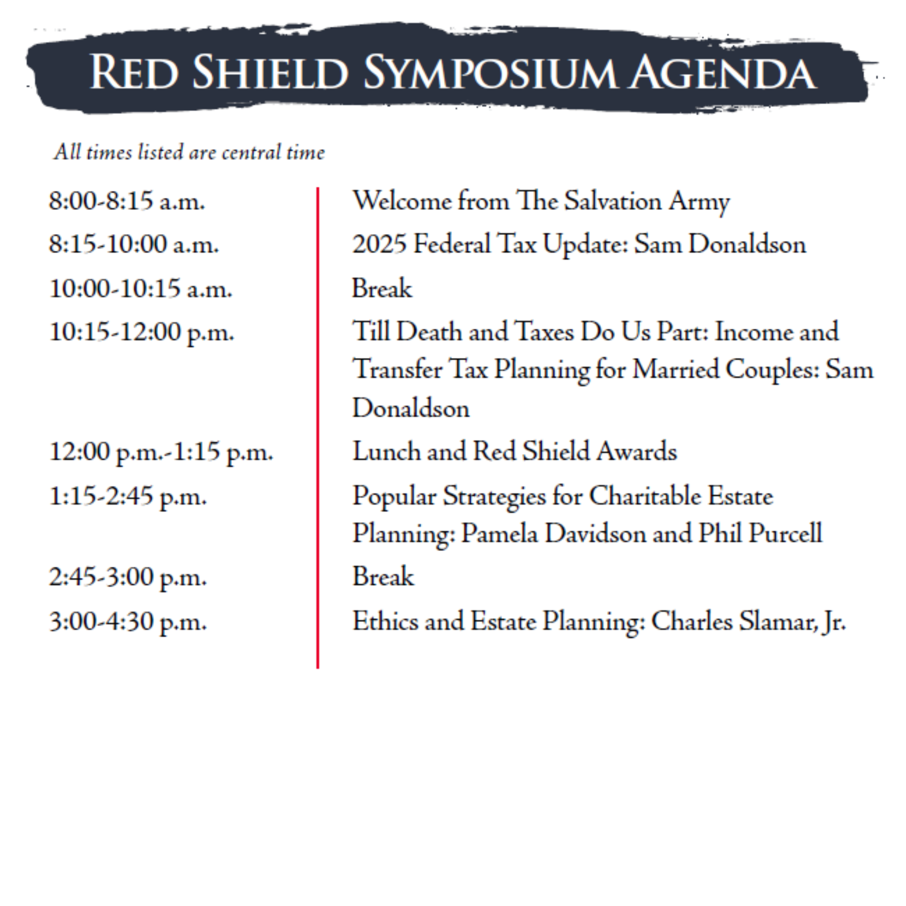 The Salvation Army Red Shield Symposium - The Salvation Army Greater St ...