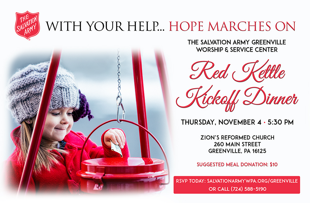 Greenville Red Kettle Kickoff Dinner - Salvation Army Western ...