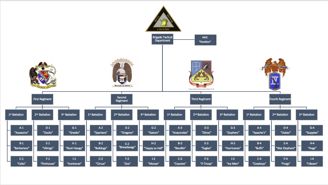 The Corps of Cadets - Regiments & Companies | United States Military ...