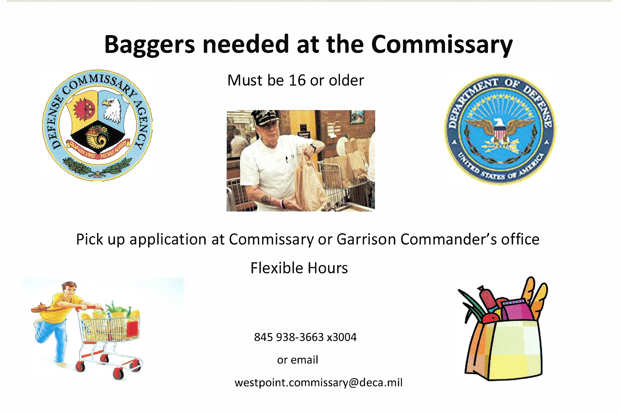 Baggers needed at the Commissary | U.S. Military Academy West Point