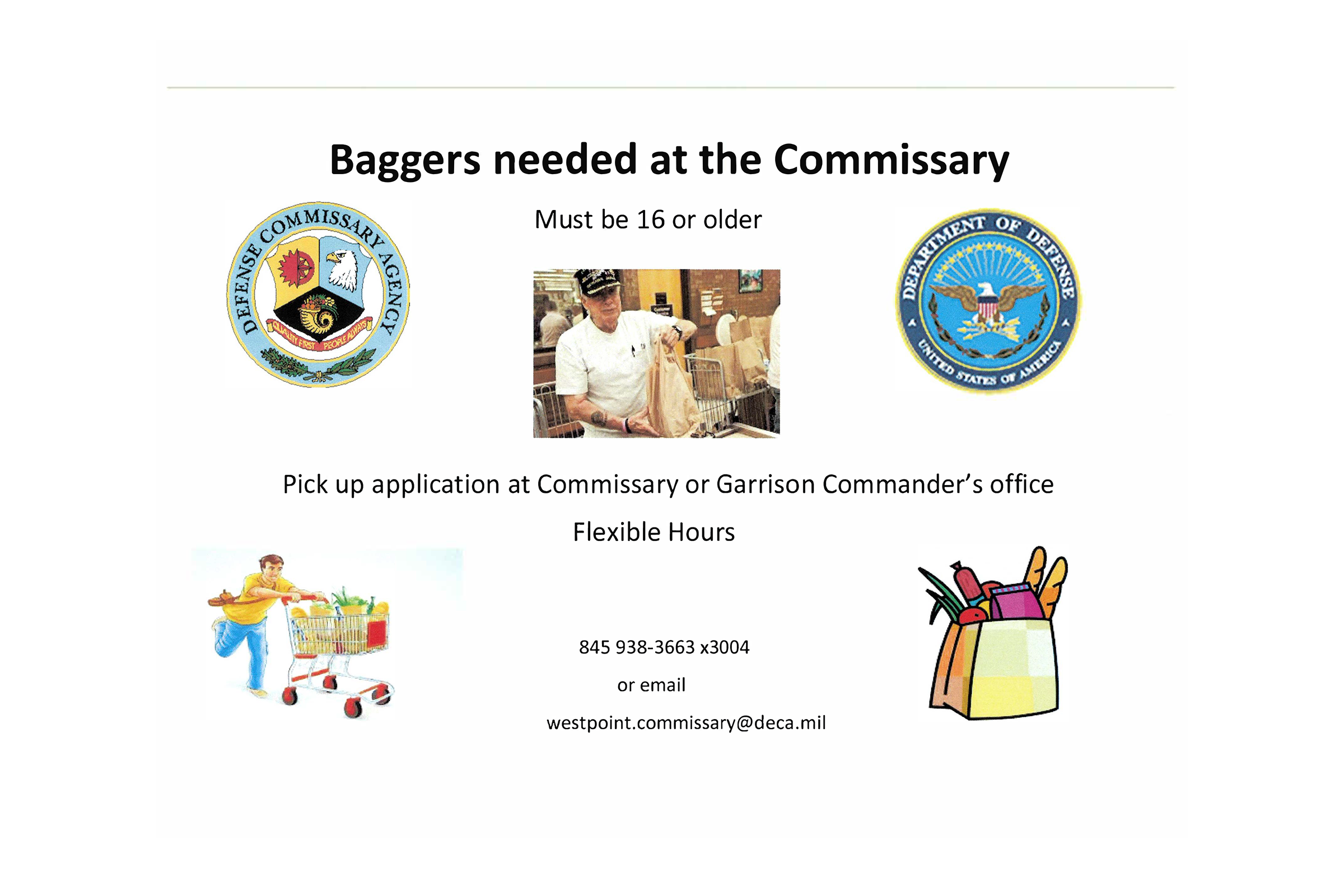 Baggers needed at the Commissary | U.S. Military Academy West Point