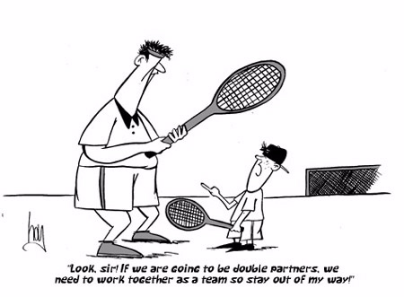 Tennis-Cartoons - Playing Doubles - by Sean Hoy | USTA Southern